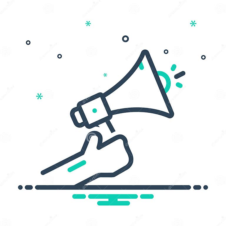 Mix Icon for Inform, Enlighten and Notify Stock Vector - Illustration ...