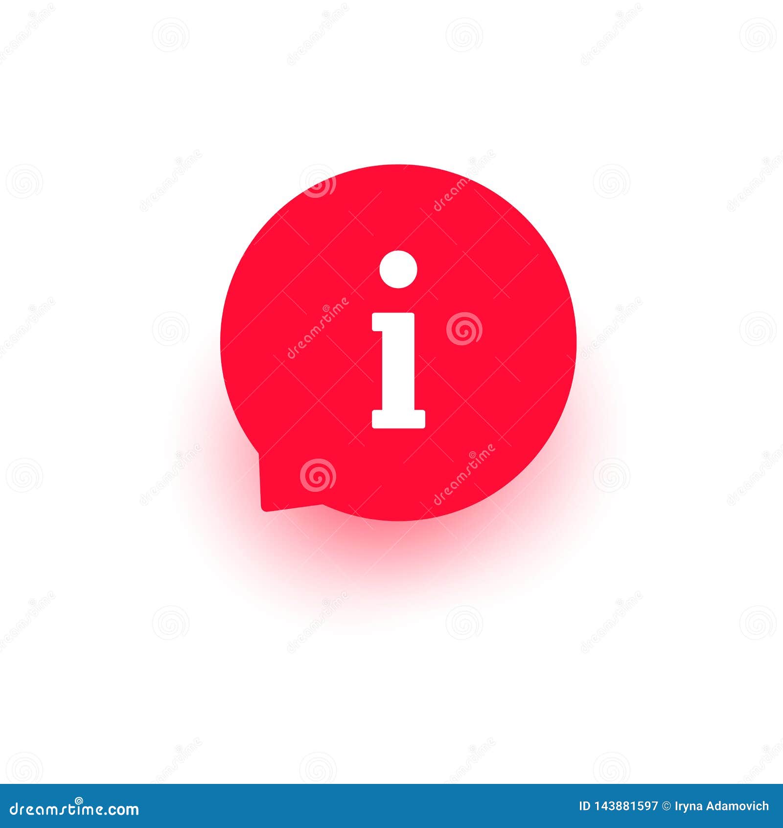 Inform Icon, Vector Information Sign, Symbol, Info Help Red Button ...