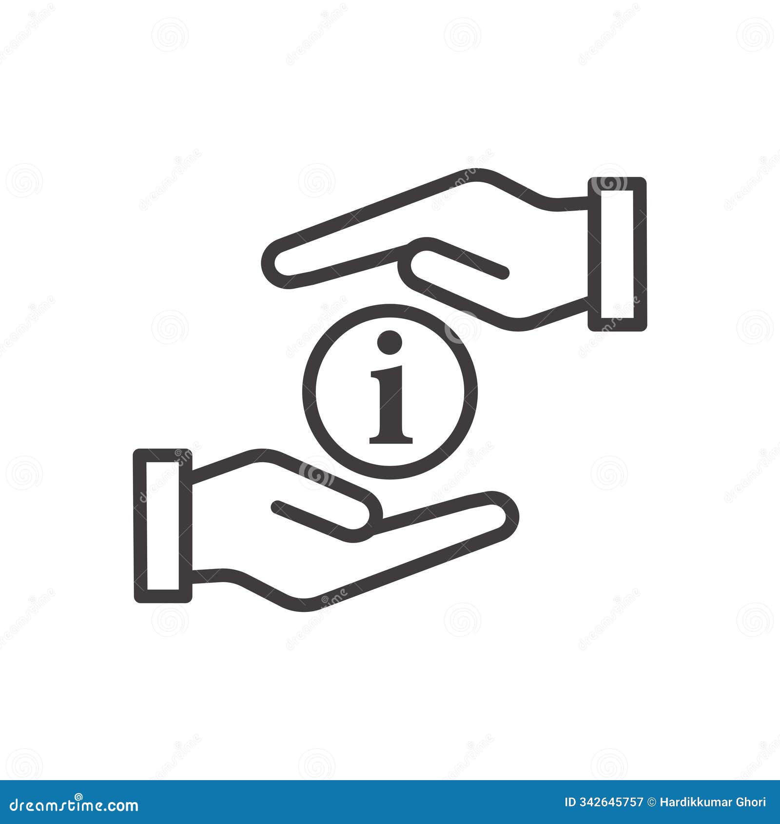 INFORM Stroke Icon In Black Cartoon Vector | CartoonDealer.com #342645757