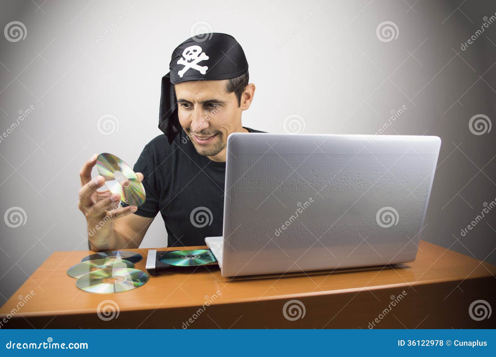 Informatic Hacker Stealing Music Stock Photo - Image of disguise ...