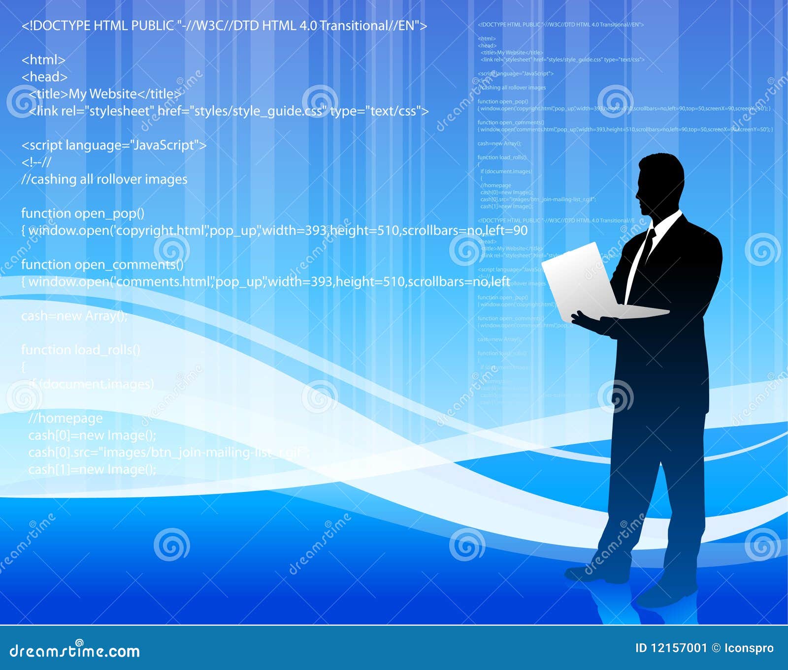 Informaticien Sur Le Fond D'Internet Illustration de Vecteur ...