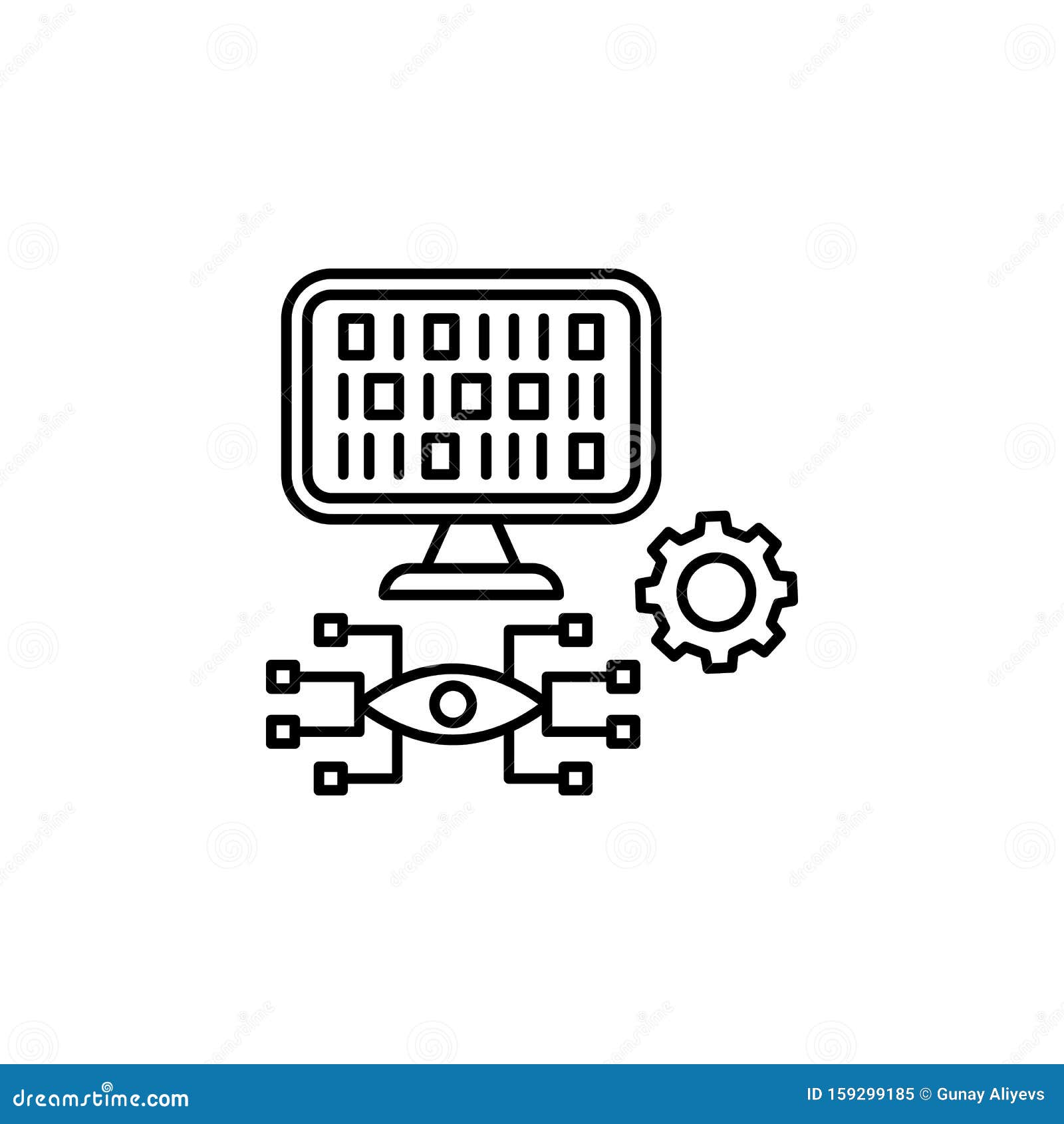 Informatics, Computer Icon. Element of University Thin Line Icon Stock ...