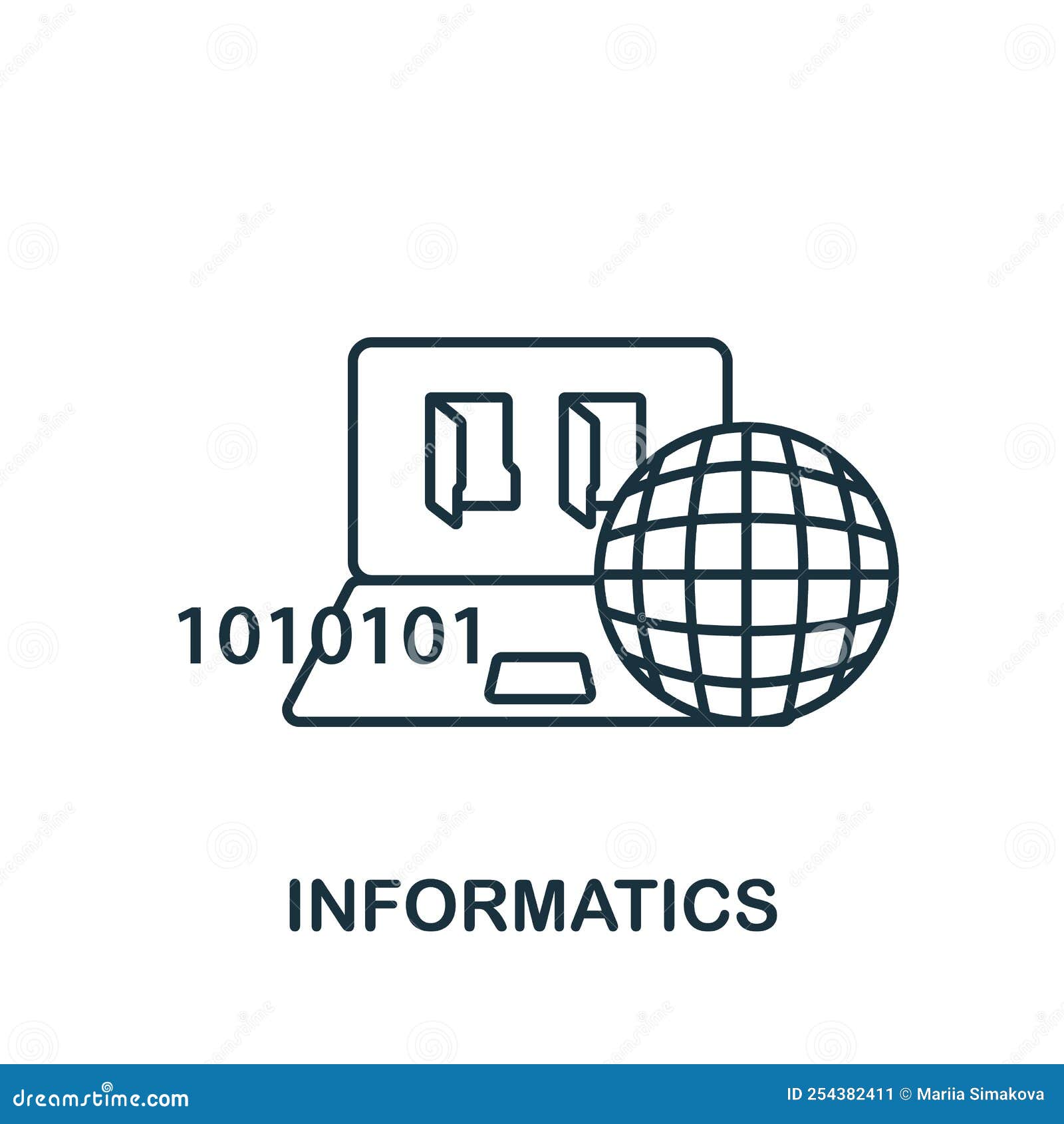Informatics Icon. Line Simple Science Icon for Templates, Web Design ...
