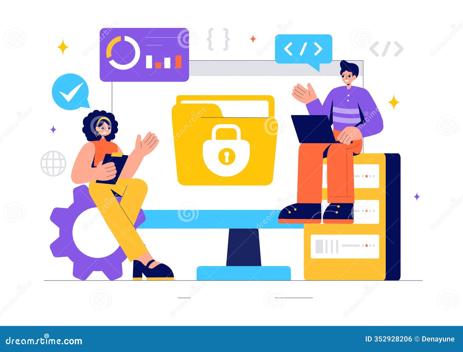 Informatics Vector Illustration Featuring Logistics And Supply Chain ...