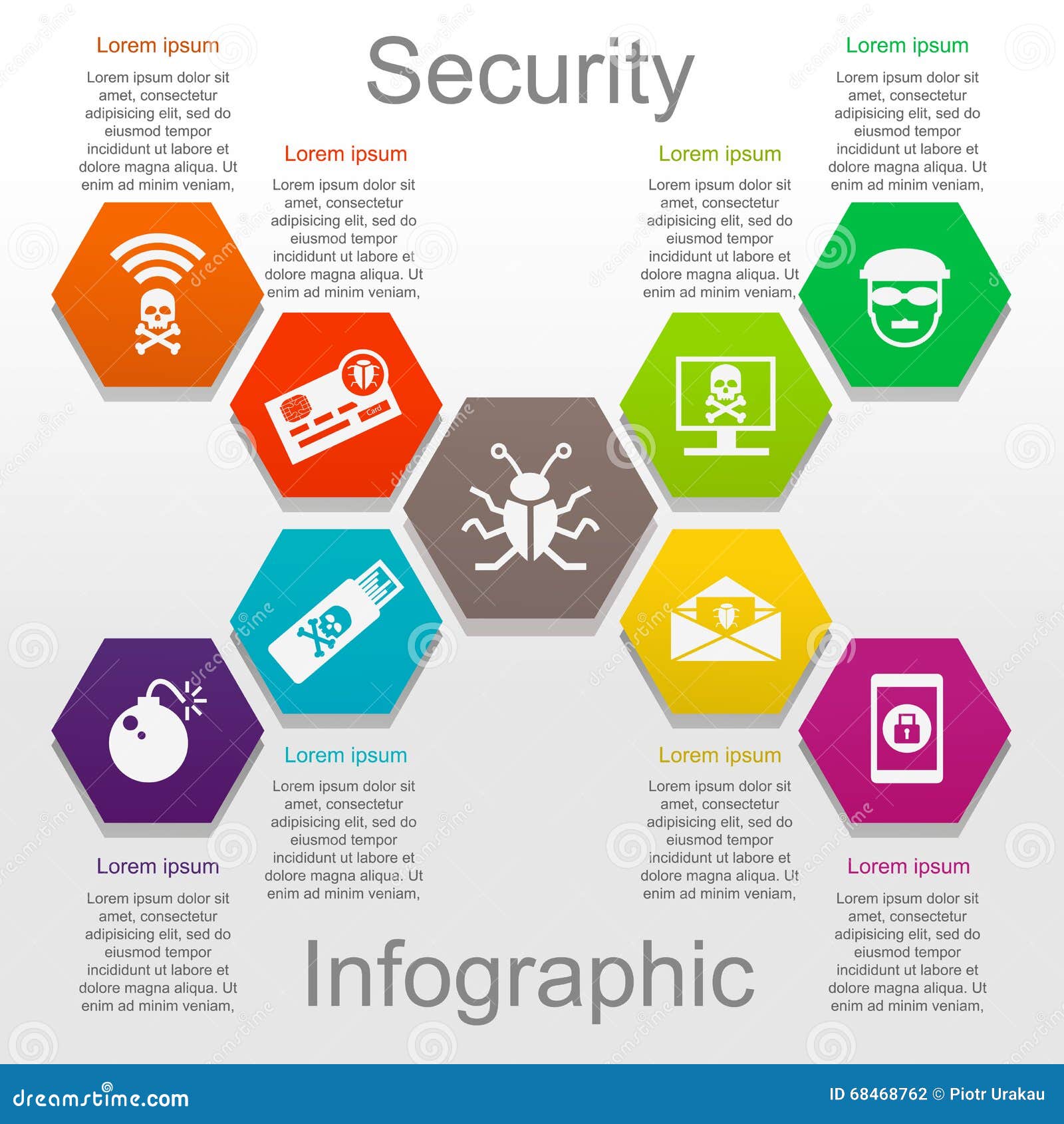 Informatiebeveiliging Infographic Vector Illustratie - Illustration of ...