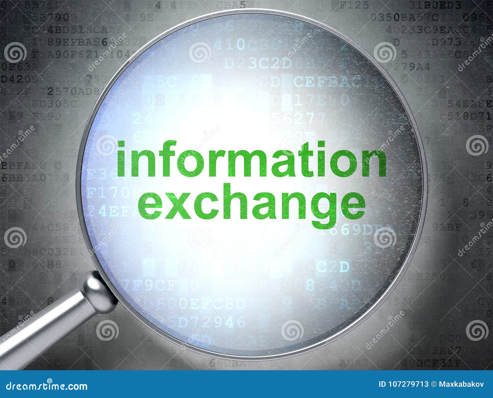 Informatieconcept: Informatie-uitwisseling Met Optisch Glas Stock ...