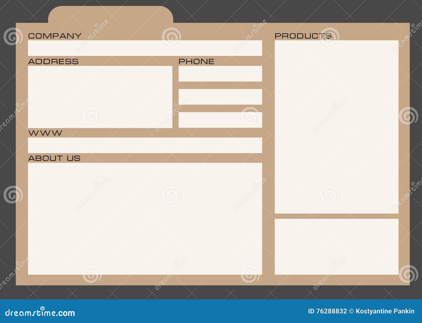 Informatiekaart Voor Gegevensbestanden Vector Illustratie ...