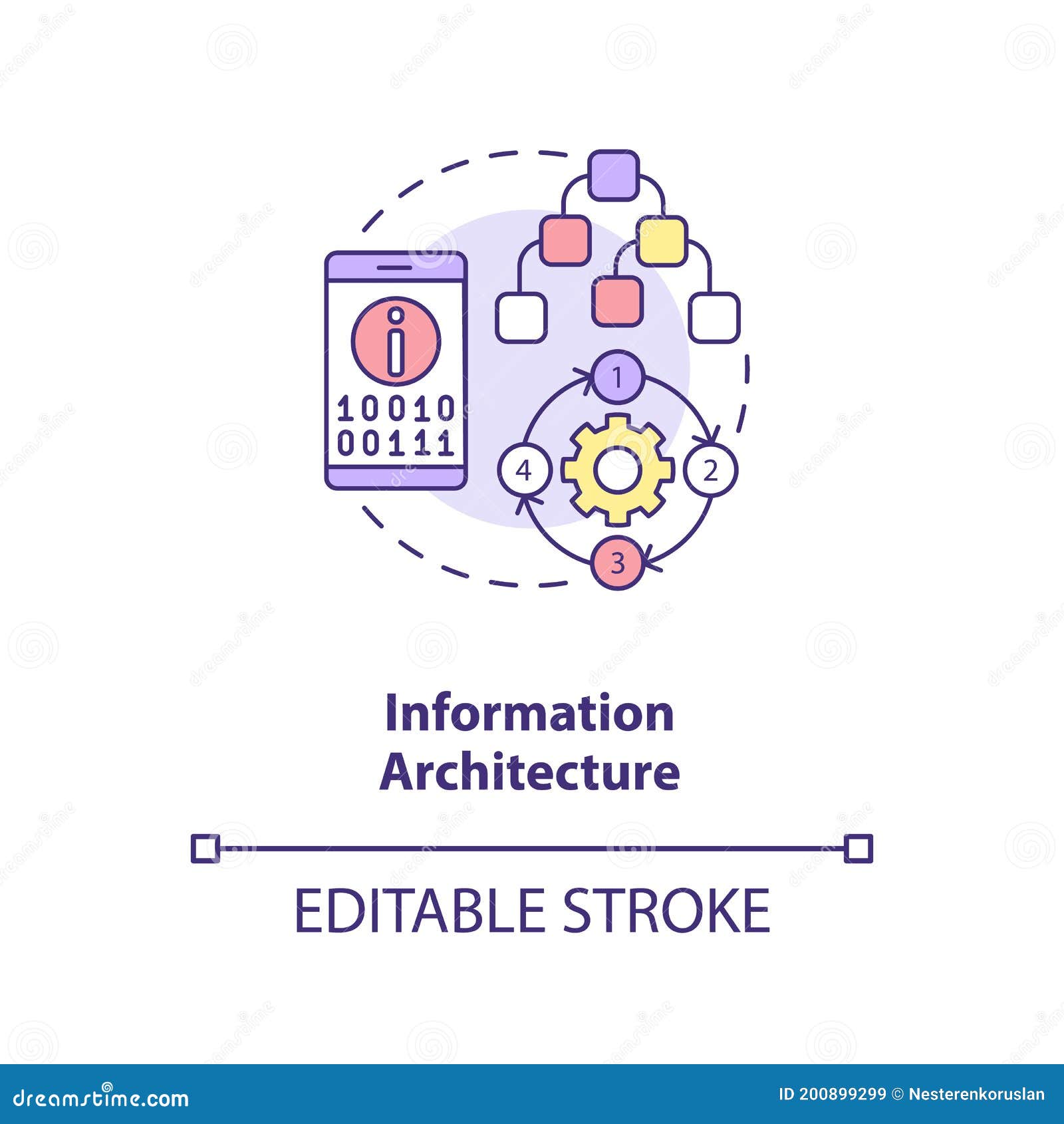 Information Architecture Concept Icon Stock Vector - Illustration of ...