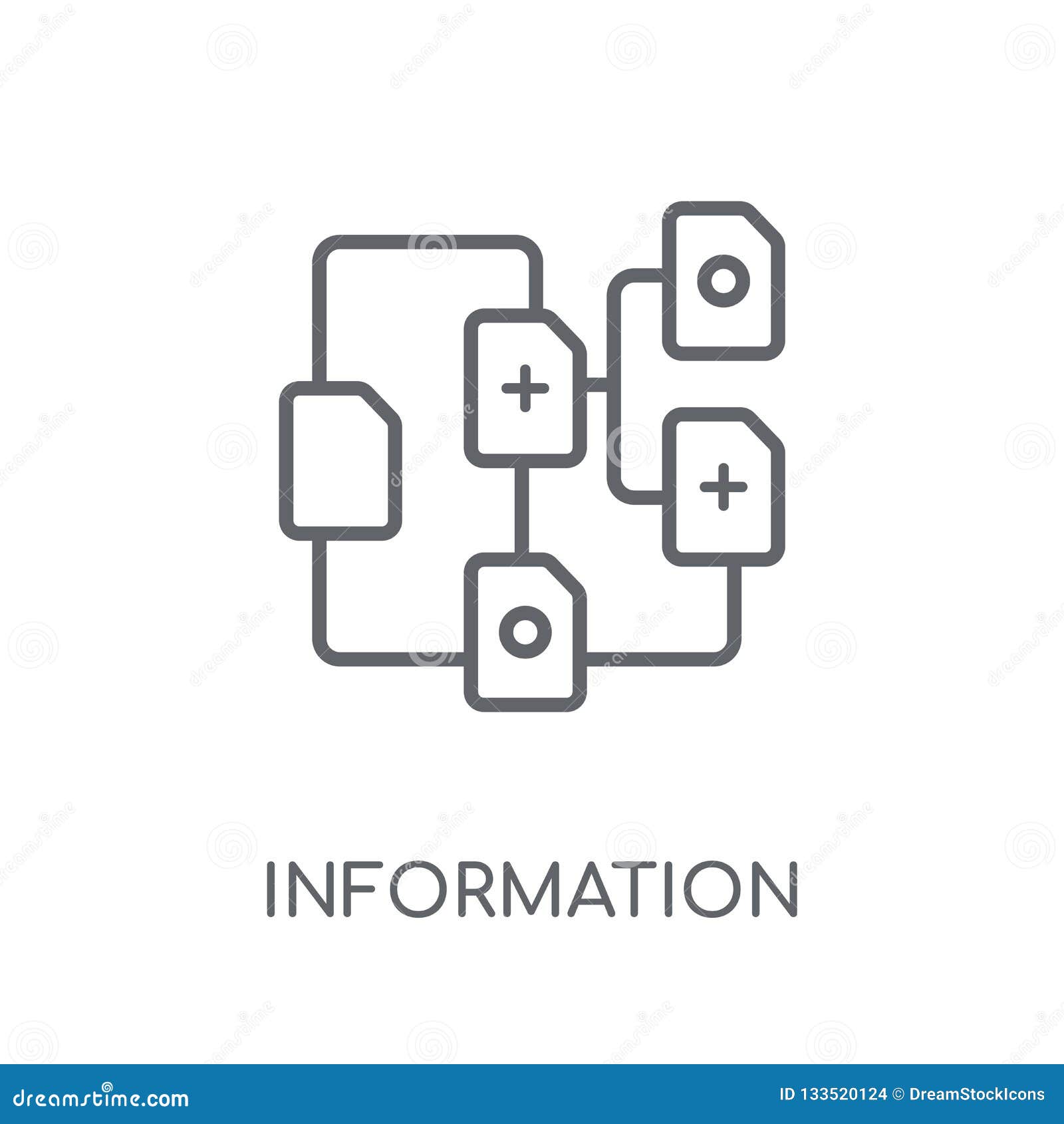 Information Architecture Linear Icons Set Hierarchy Navigation Categorization Taxonomy