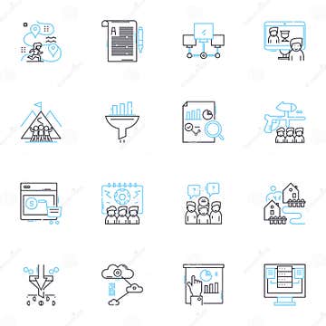 Information Architecture Linear Icons Set. Hierarchy, Navigation ...