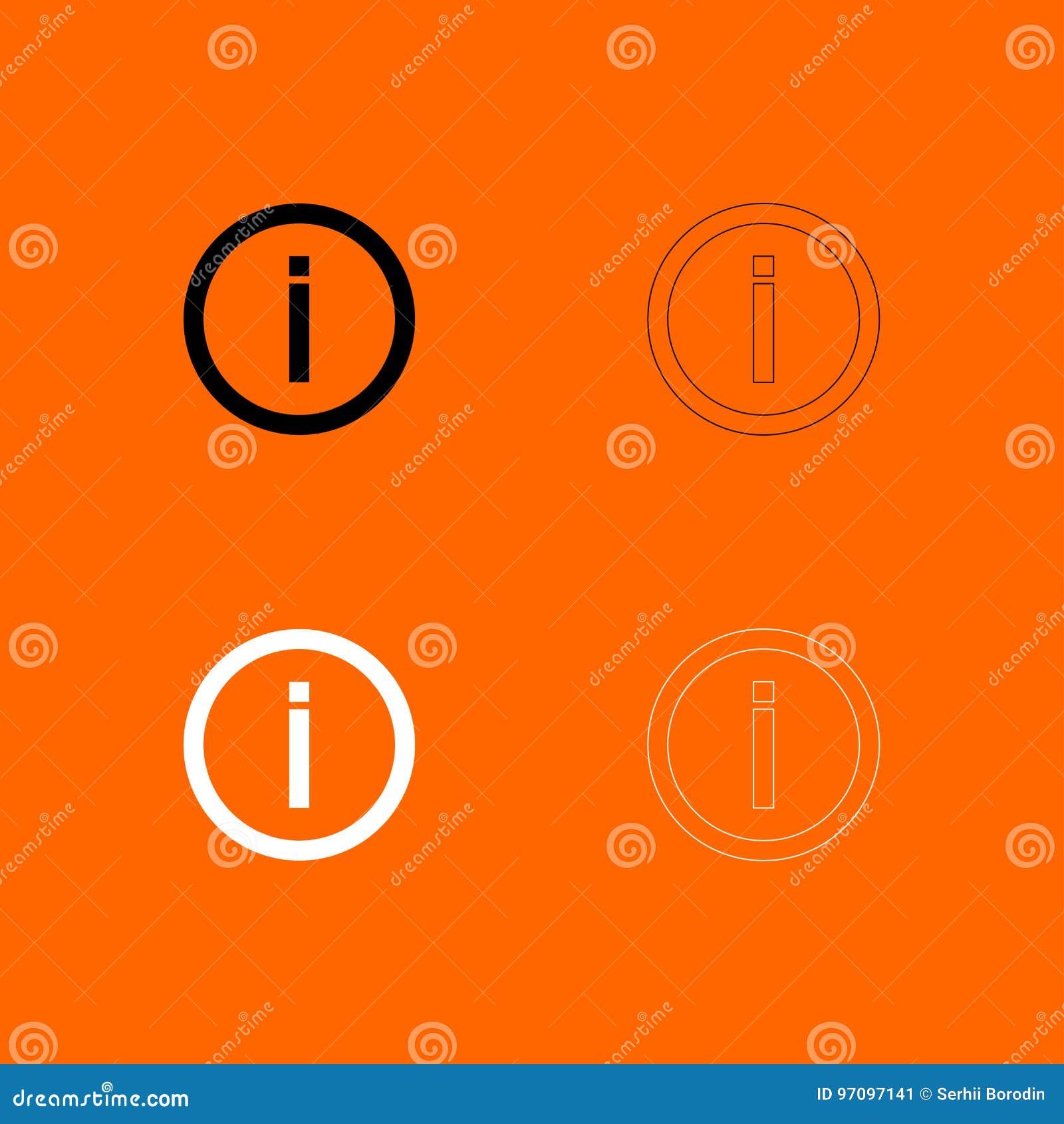 Information Black and White Set Icon . Stock Vector - Illustration of ...