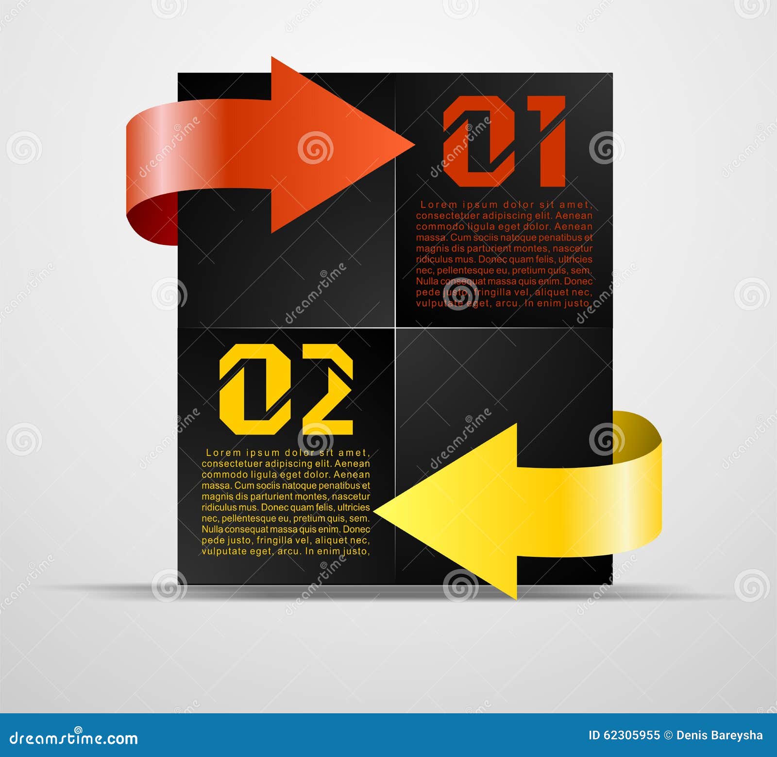 Information Block with Pointers Stock Illustration - Illustration of ...
