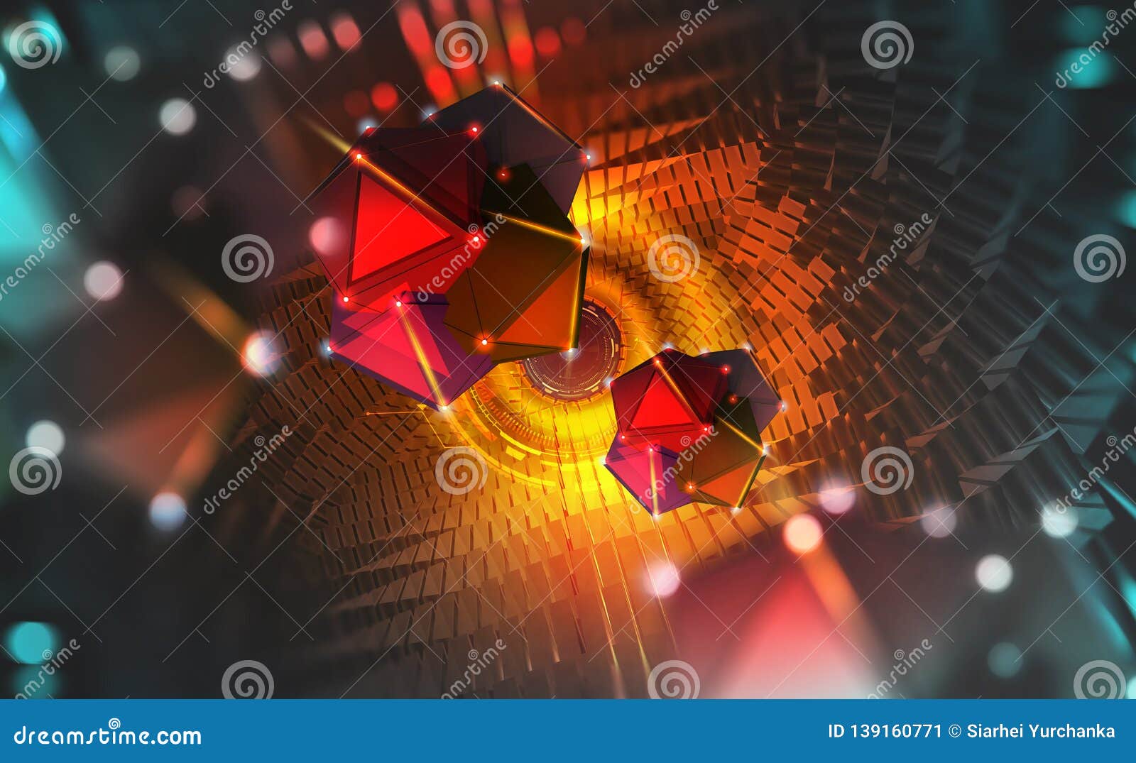 Quantum Computer In The Cube Futuristic Technology Digital Layer ...