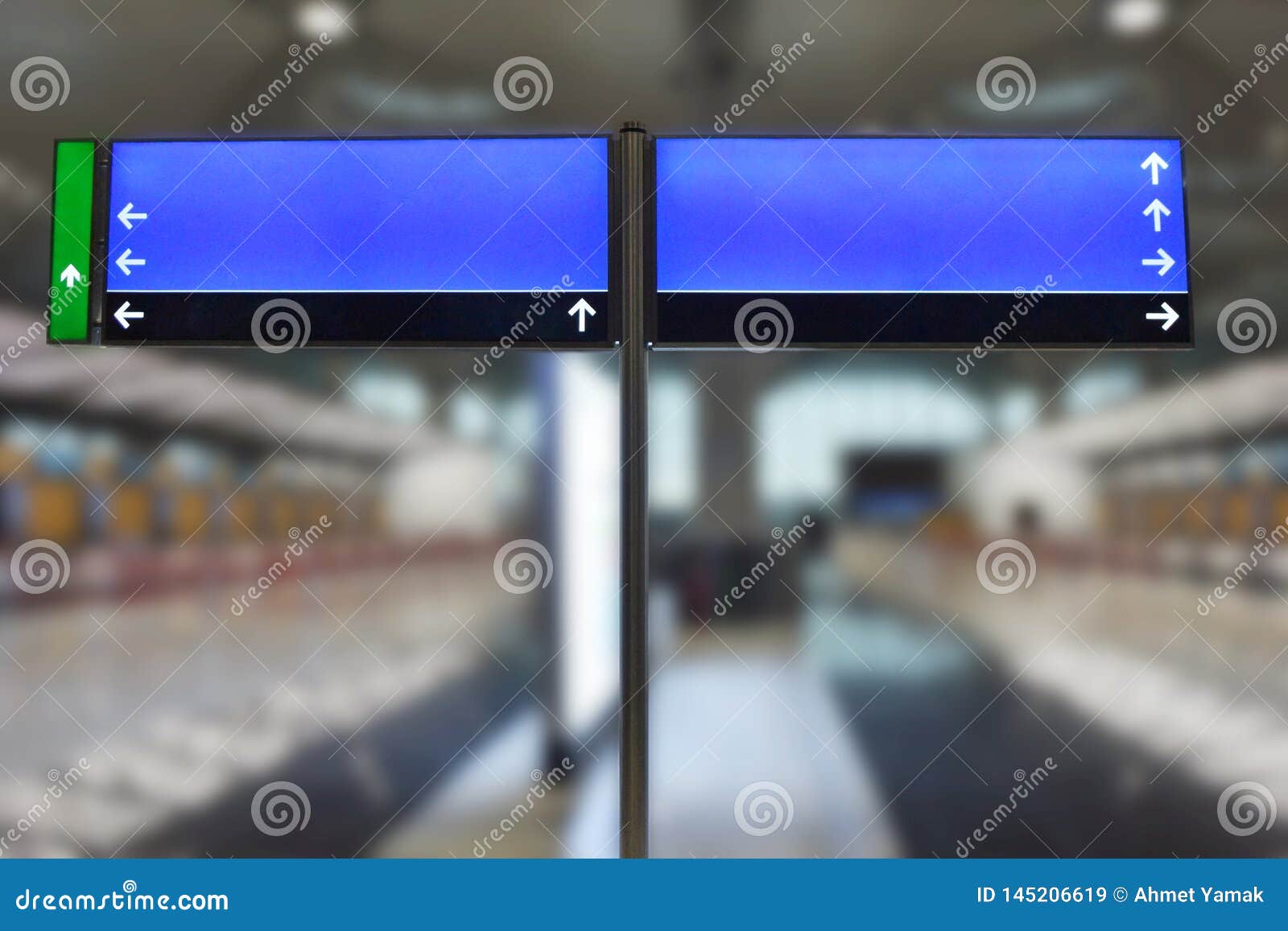 Information Board with Arrow Signs Stock Image - Image of city, airport ...
