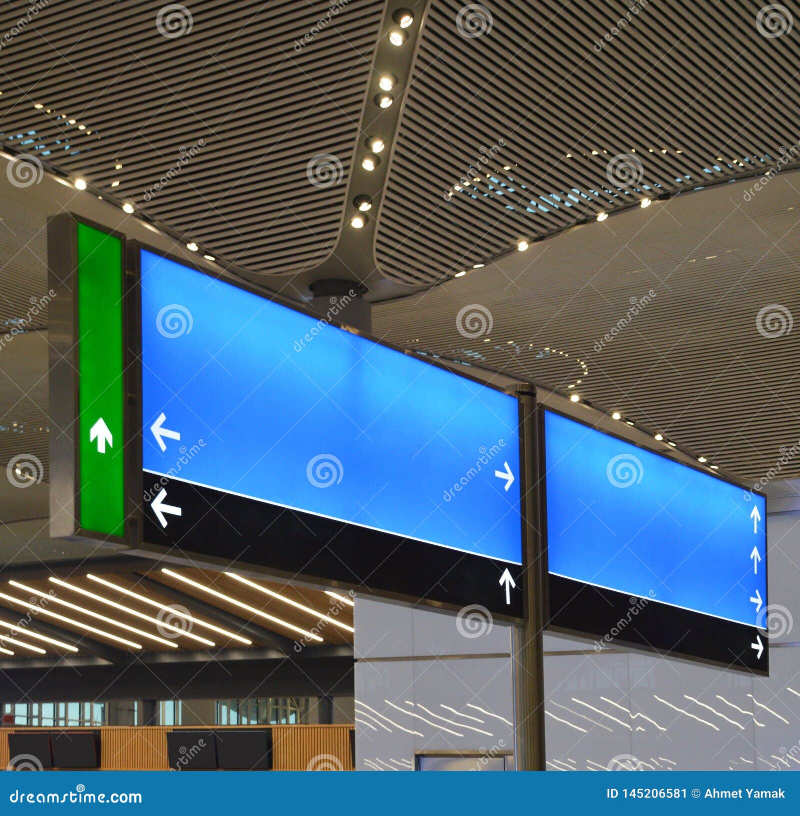 Information Board with Arrow Signs Stock Image - Image of advertisement ...