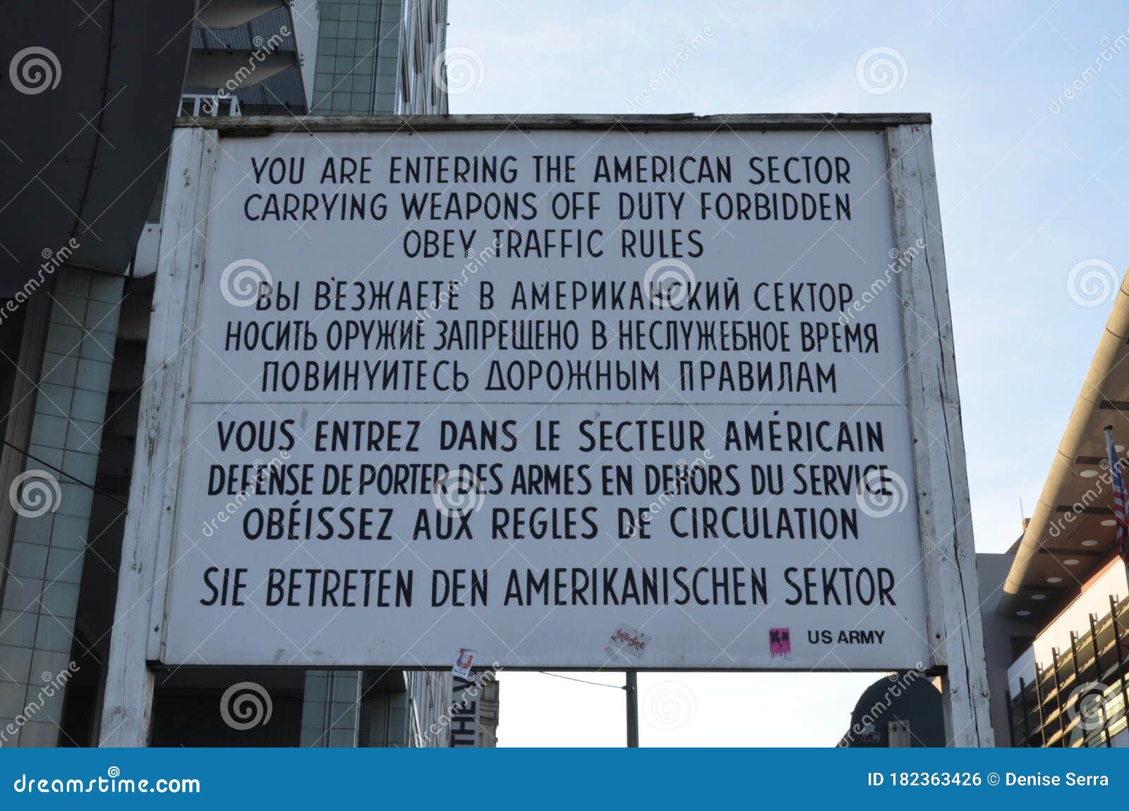 Information Board for Crossing the Border between West Berlin and East ...