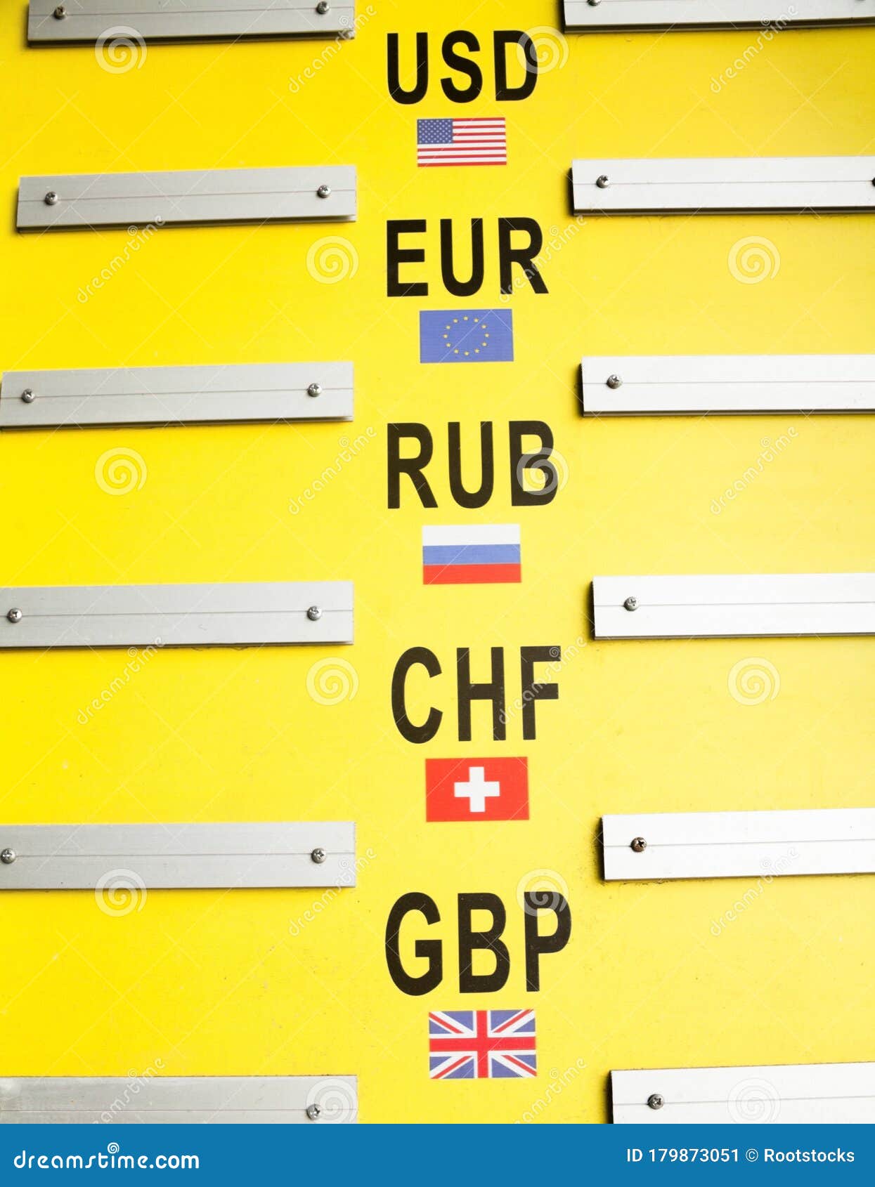 Information Board for Currency Exchange Rates Stock Image - Image of ...