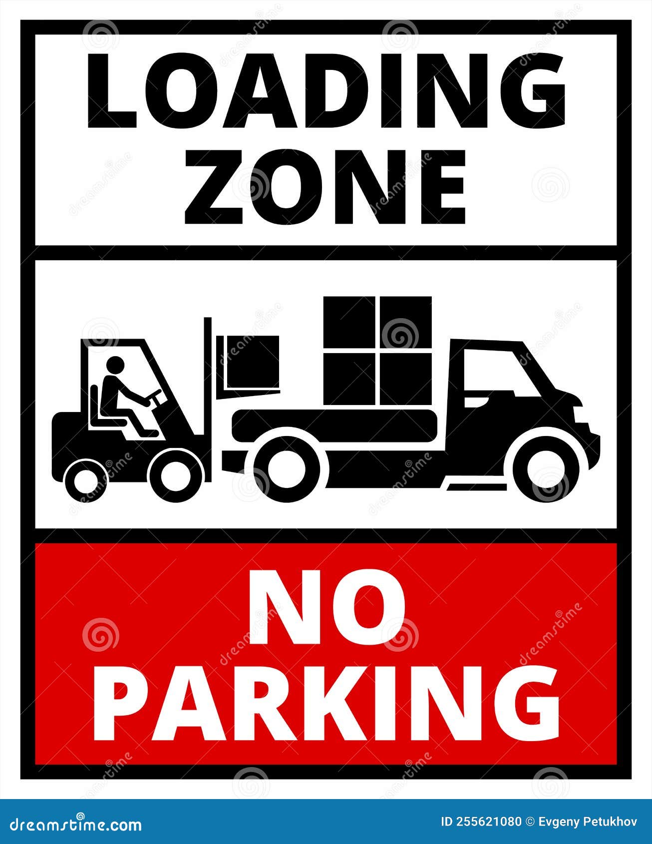 Information Board, Do Not Park. Loading and Unloading Area Stock Vector ... Information Board, Do Not Park. Loading and Unloading Area Stock Vector ...