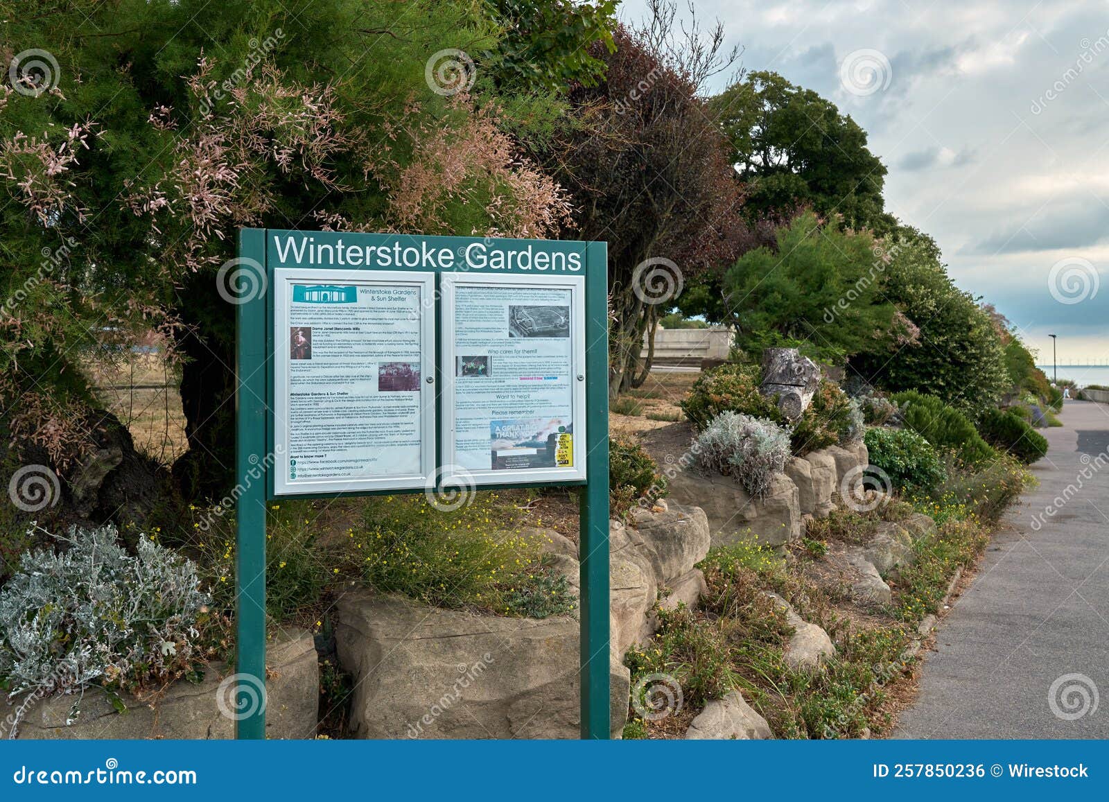 Information Board Inside Winterstoke Gardens in the East Cliff Area of ...