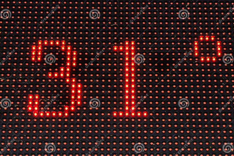 The Information Board Shows 31 Degrees Celsius. Background with ...