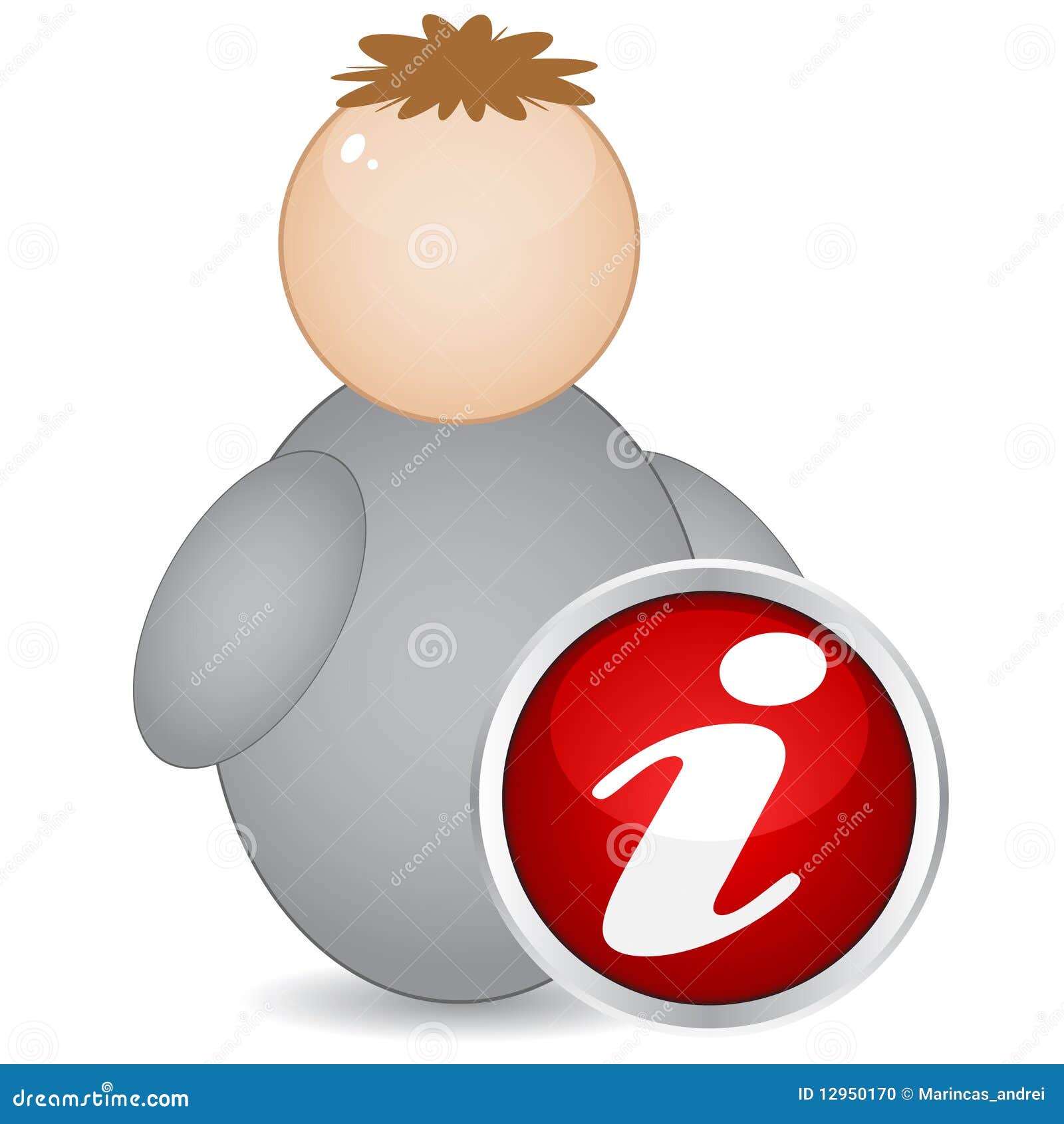 Information button stock vector. Illustration of person - 12950170