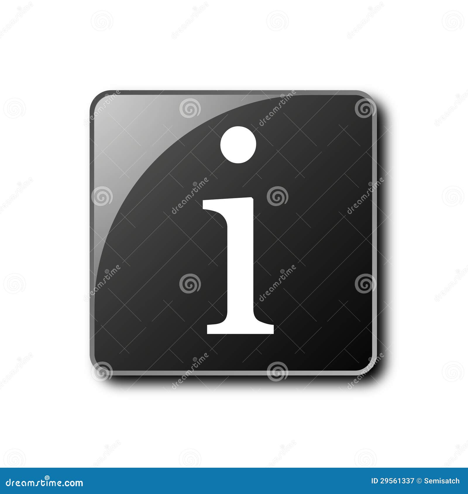 Information button stock illustration. Illustration of metal - 29561337