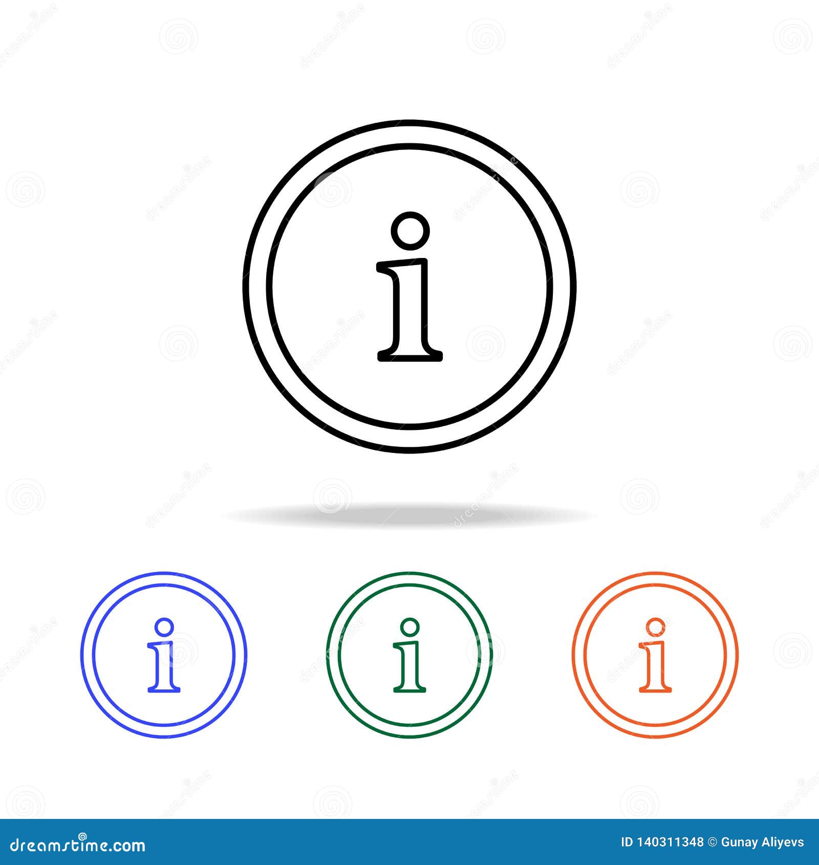 Information Button Icon. Elements of Simple Web Icon in Multi Color ...