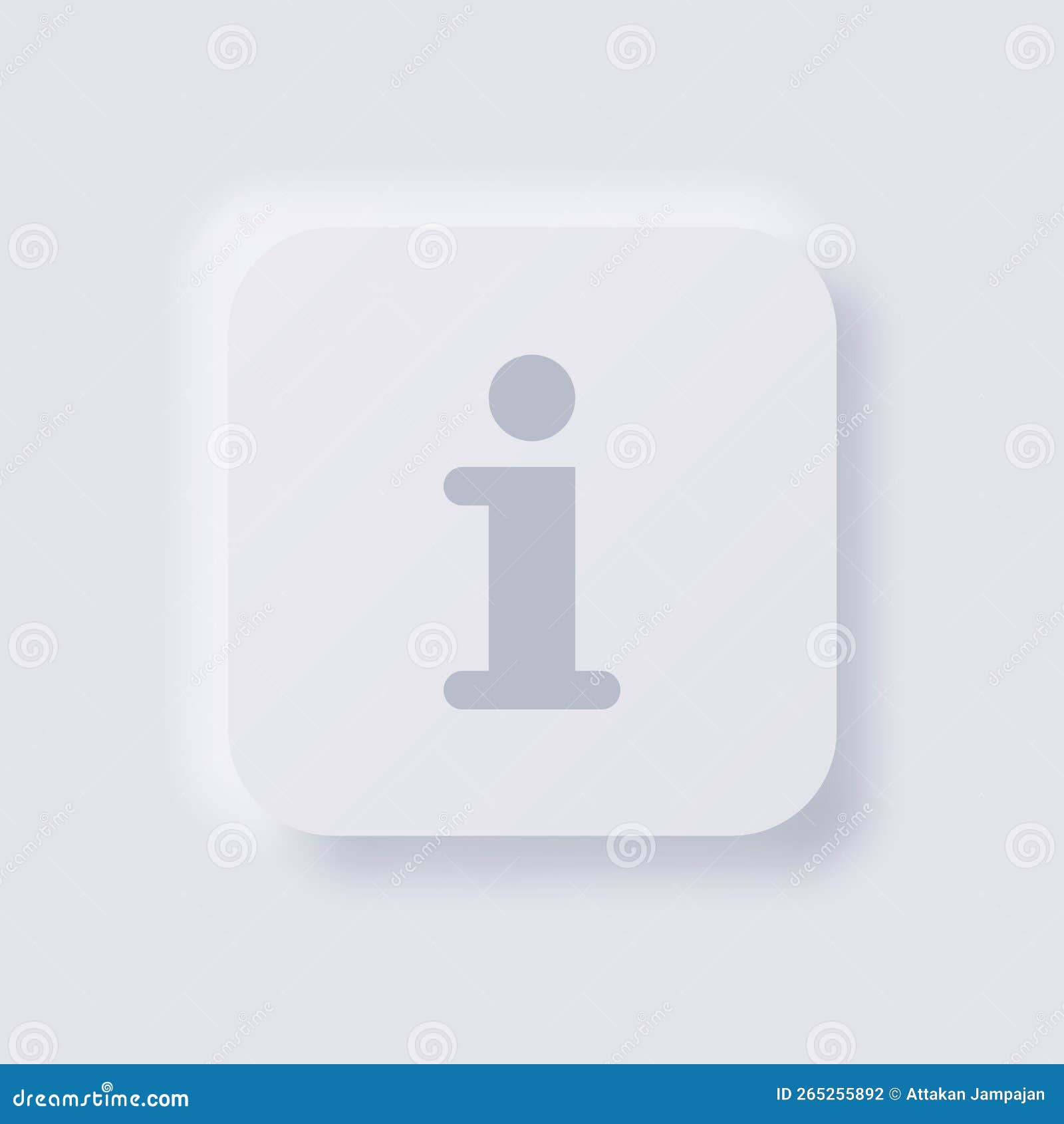 Information Button Icon, White Neumorphism Soft UI Design for Web ...