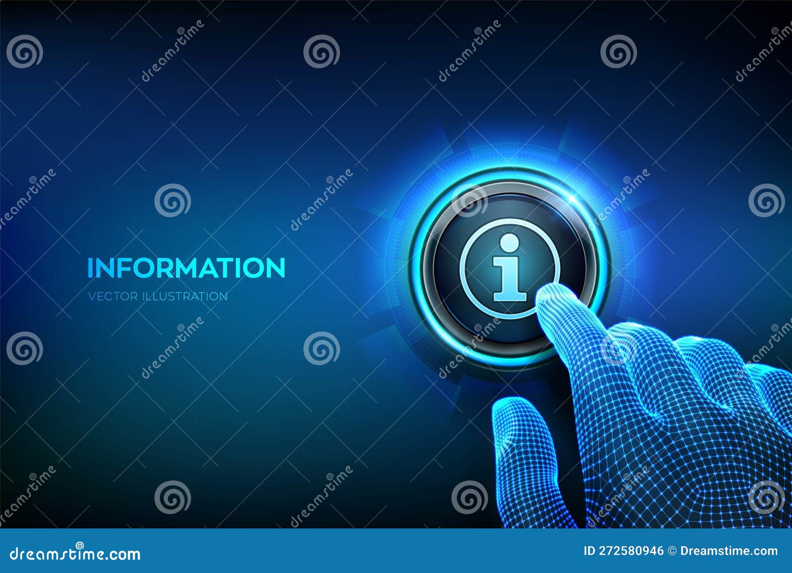 Information Button. Info and Faq Icon. Closeup Finger about To Press a ...