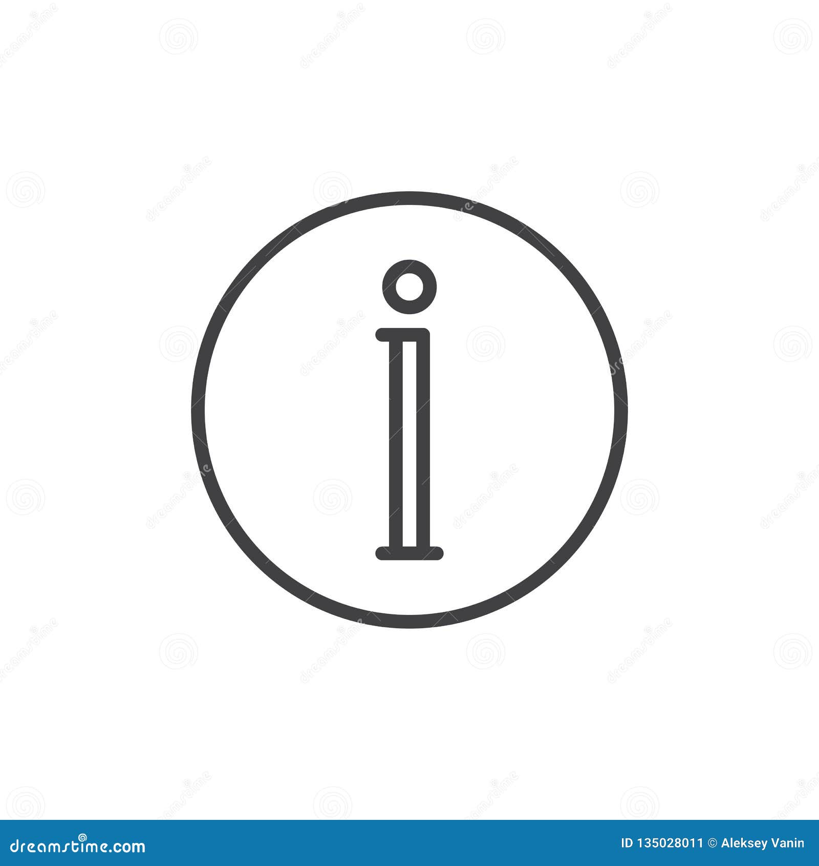 Information Button Outline Icon Stock Vector - Illustration of mark ...