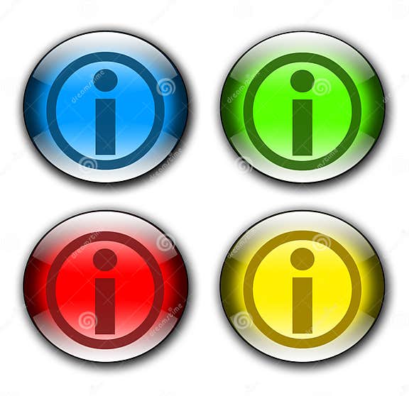 Information button set stock illustration. Illustration of glossy ...
