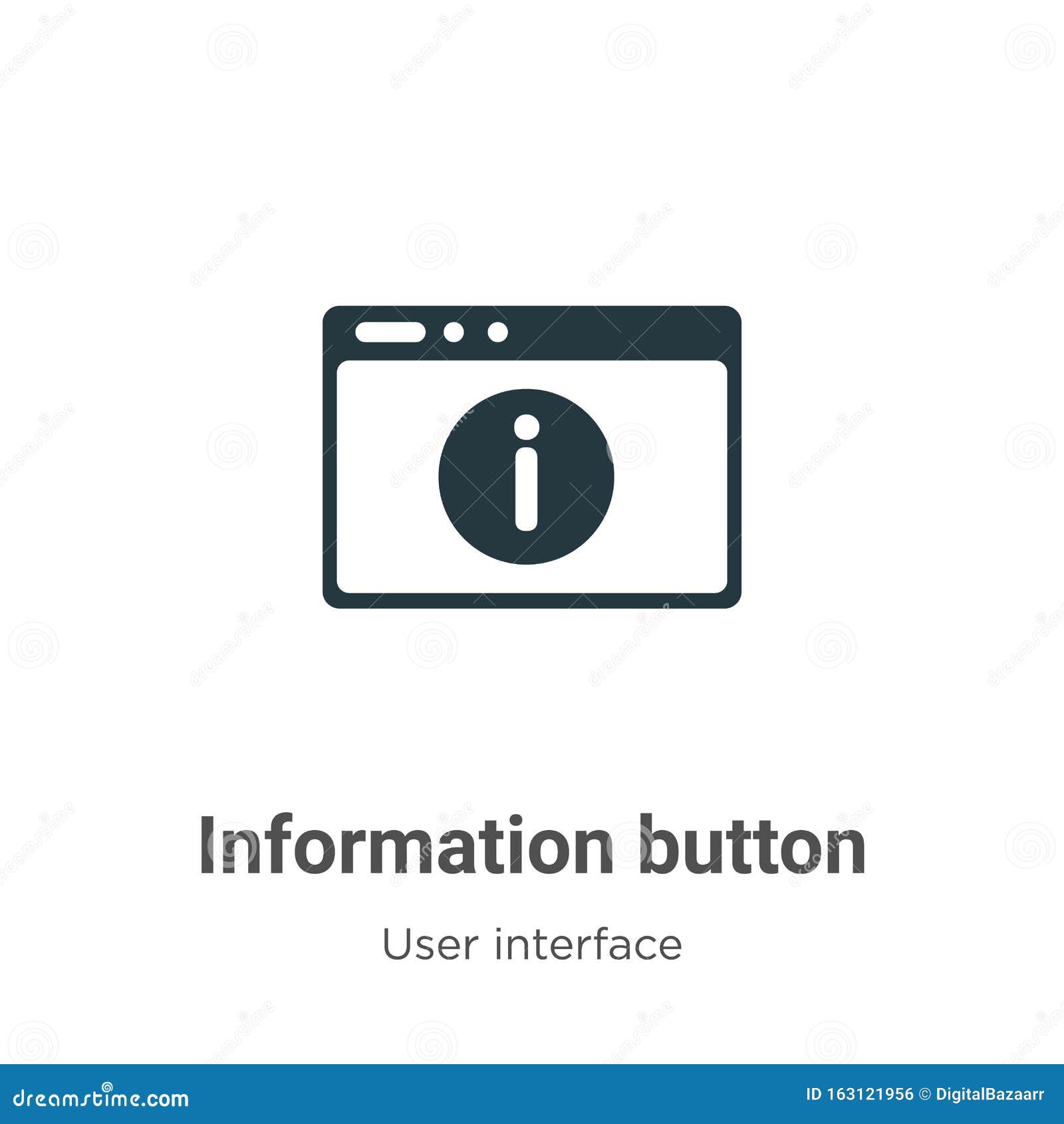 Information Button Vector Icon On White Background. Flat Vector ...