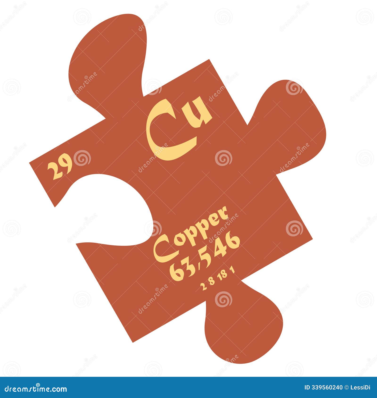 Element Copper, On The Periodic Table Of Elements, Element Symbol Cu ...