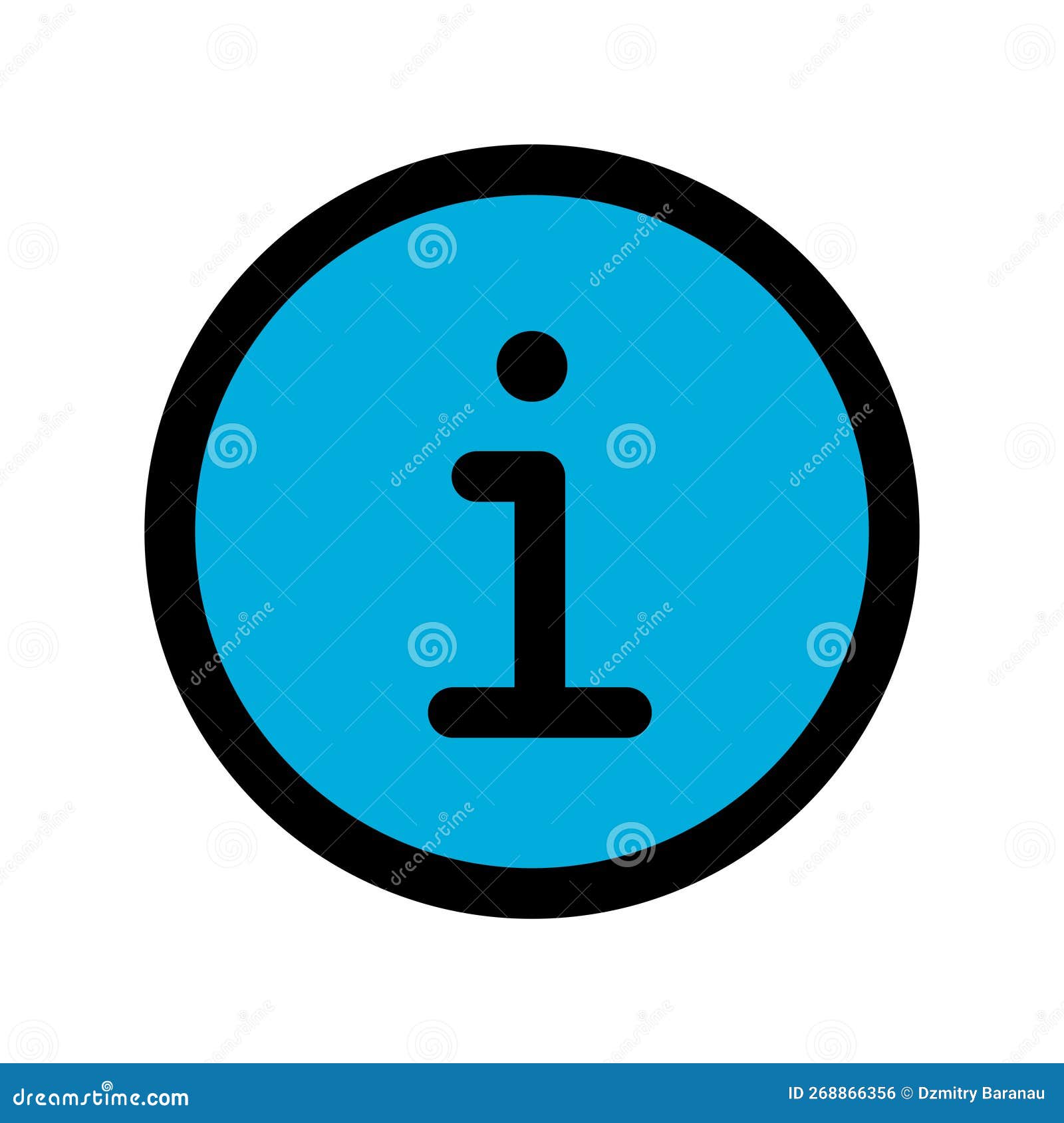 Information Circle Icon Line Isolated on White Background. Black Flat ...