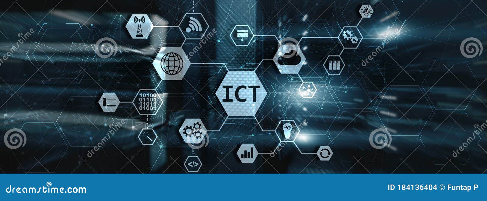 ICT - Information And Communications Technology Concept On Server Room ...