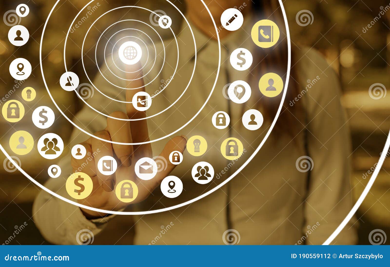 Information Computerization with Infographic Elements and Flat Icons ...