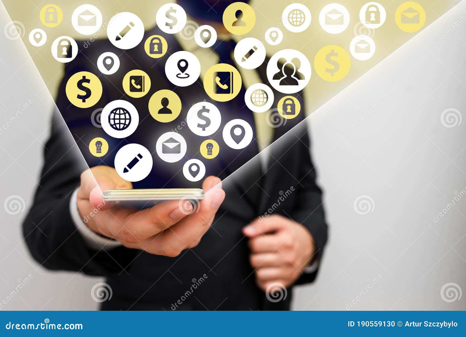 Information Computerization with Infographic Elements and Flat Icons ...