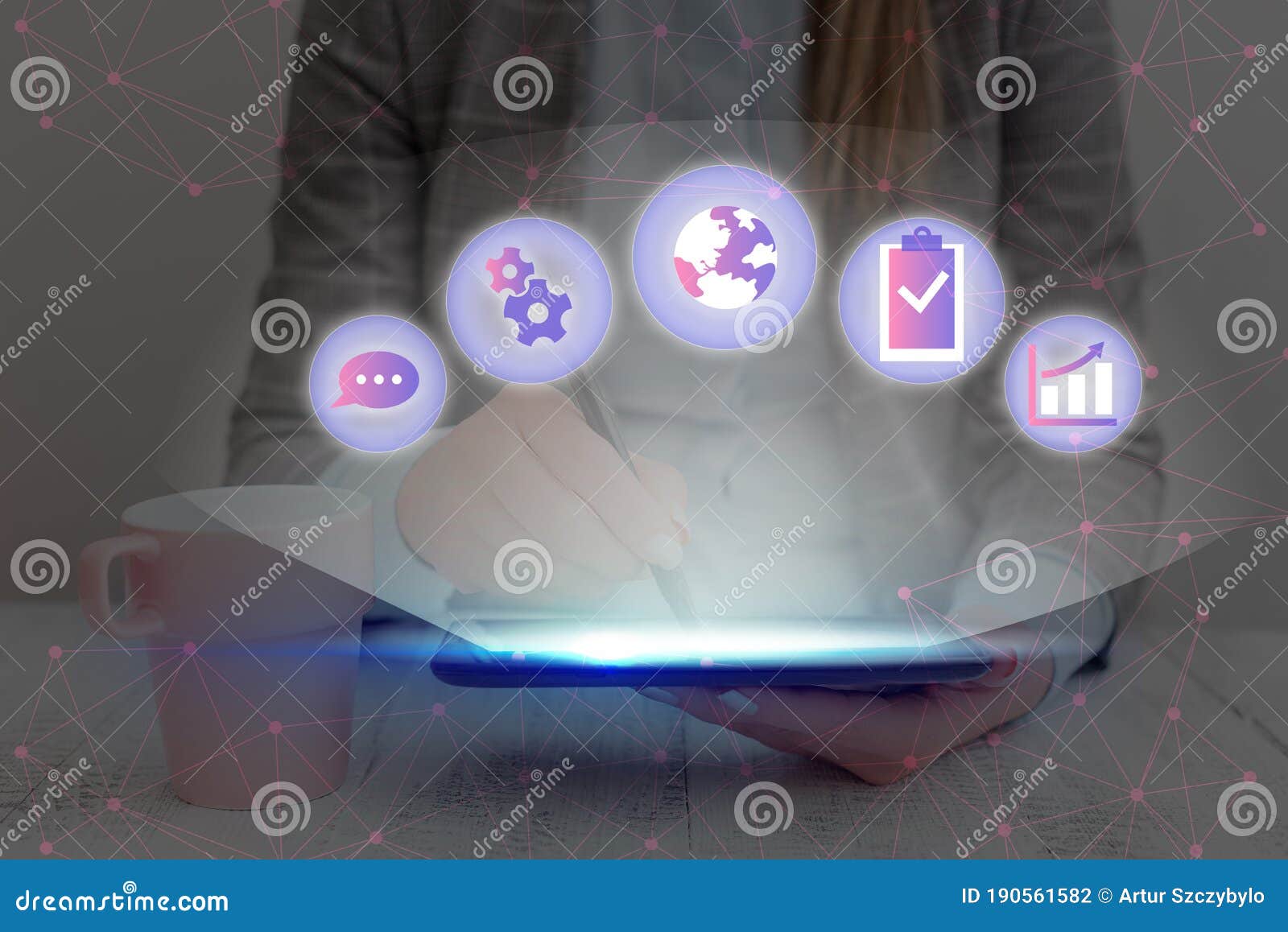 Information Computerization with Infographic Elements and Flat Icons ...
