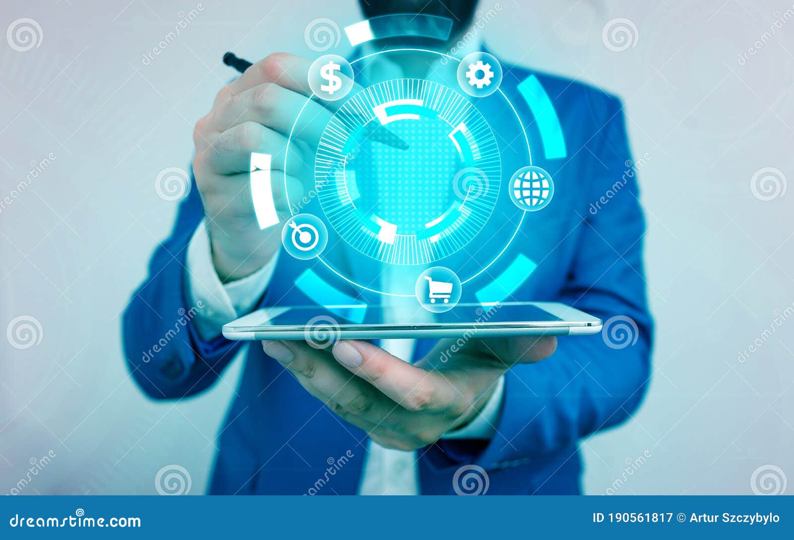 Information Computerization with Infographic Elements and Flat Icons ...