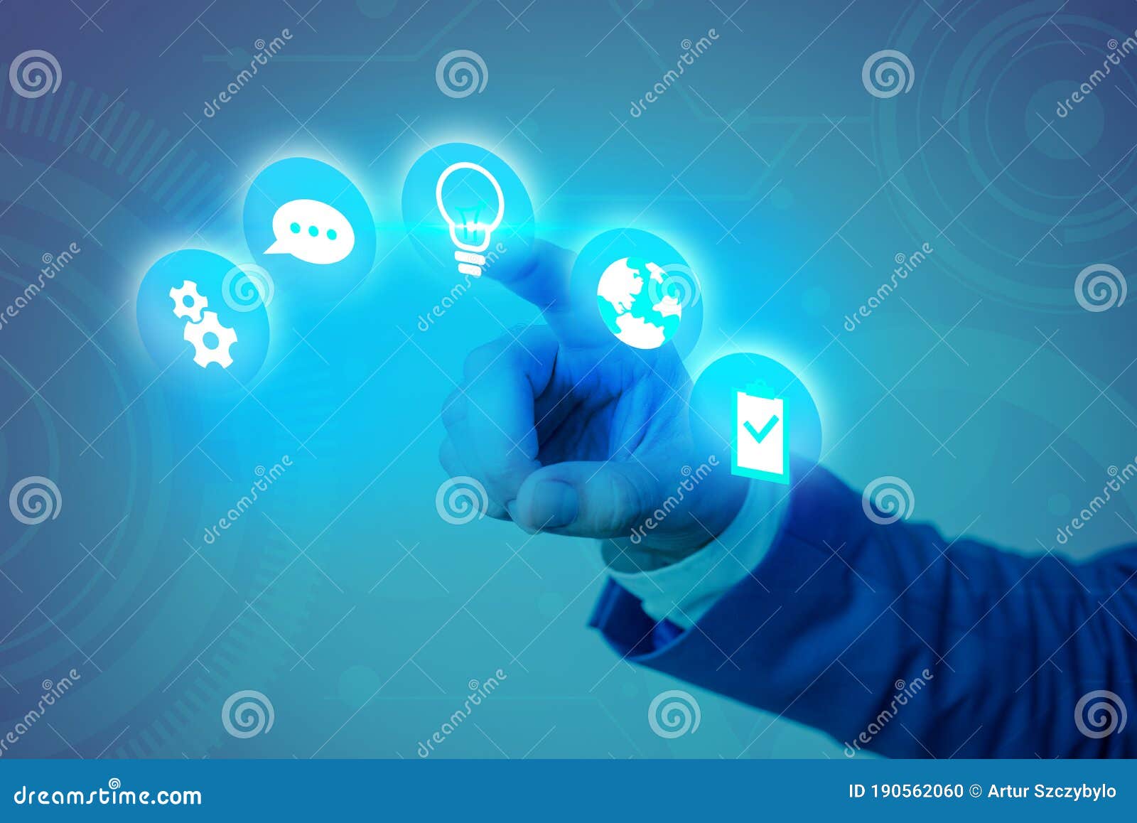 Information Computerization with Infographic Elements and Flat Icons ...