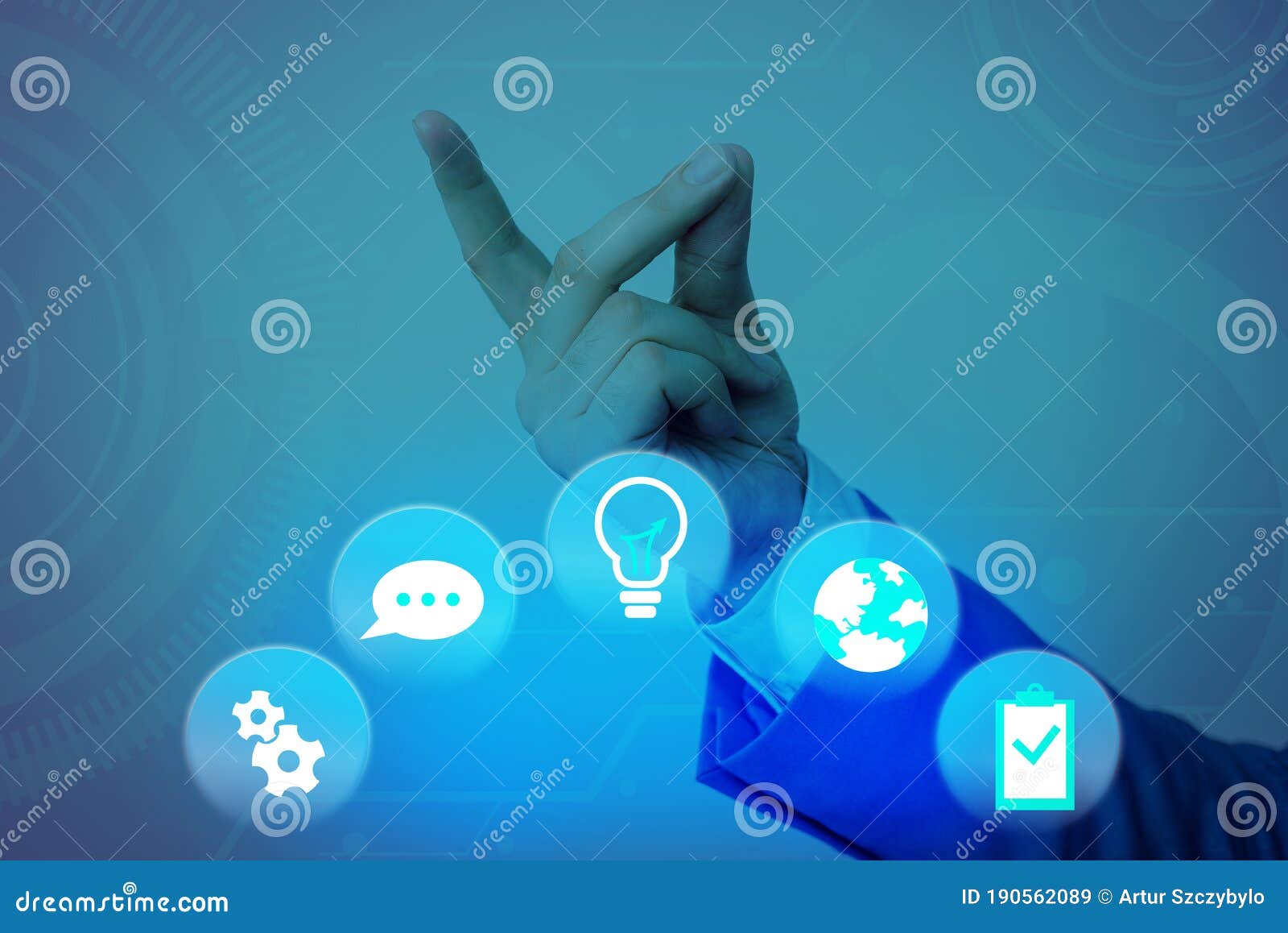 Information Computerization with Infographic Elements and Flat Icons ...