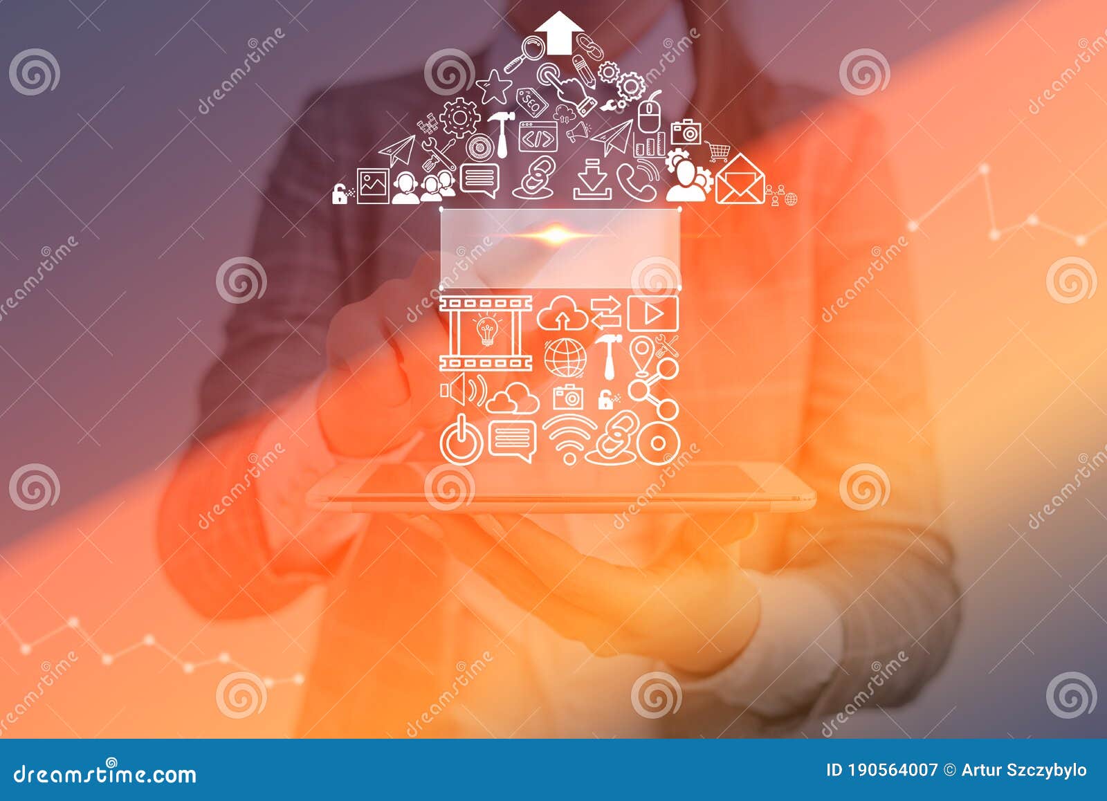 Information Computerization with Infographic Elements and Flat Icons ...