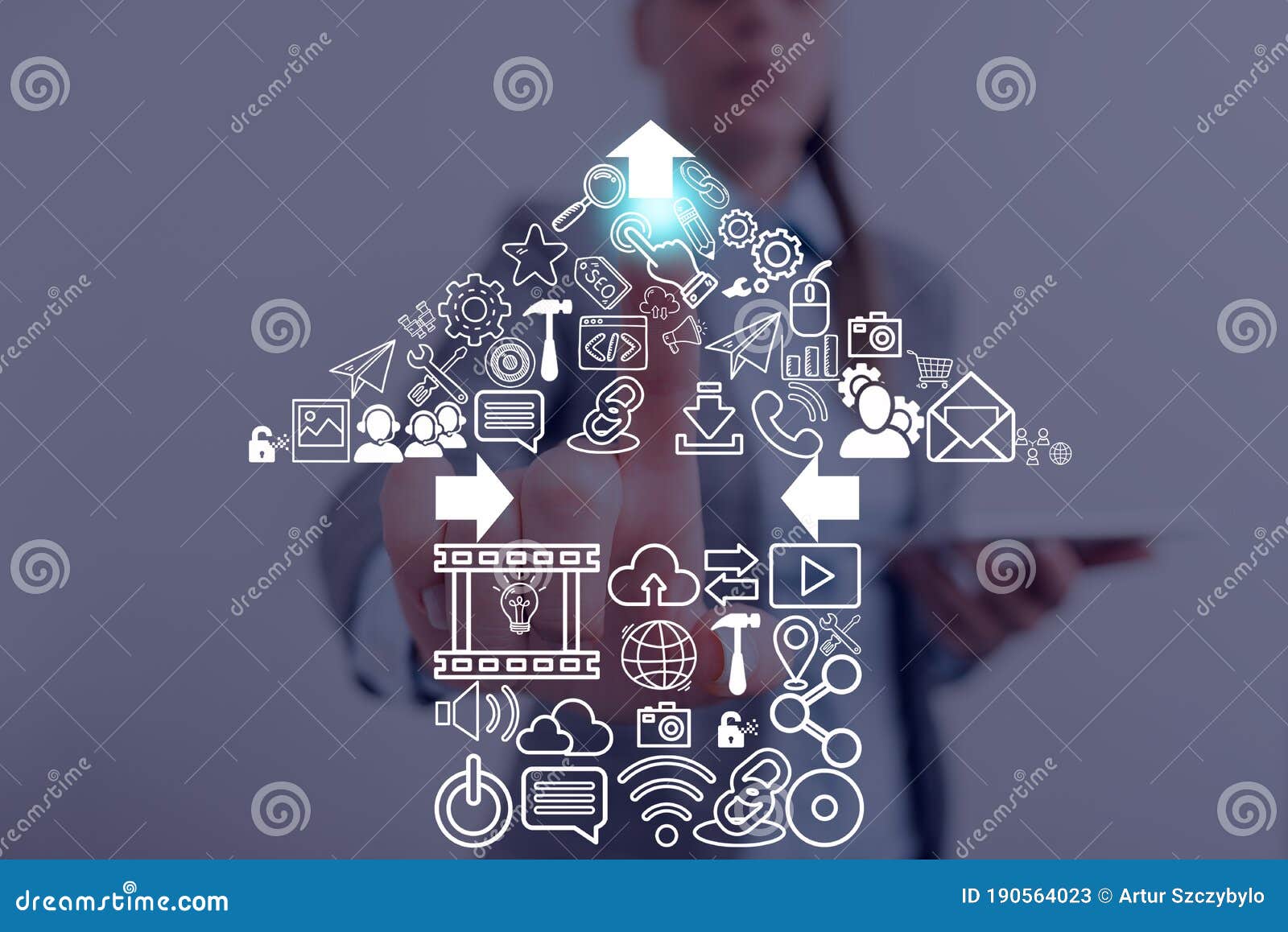 Information Computerization with Infographic Elements and Flat Icons ...
