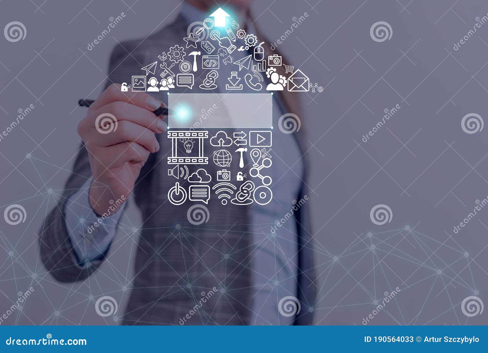 Information Computerization with Infographic Elements and Flat Icons ...