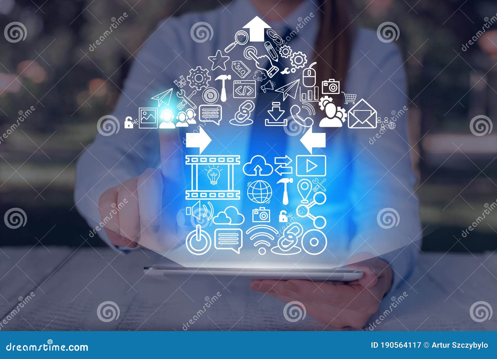 Information Computerization with Infographic Elements and Flat Icons ...