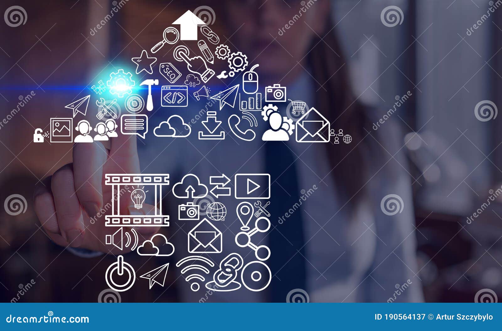 Information Computerization with Infographic Elements and Flat Icons ...