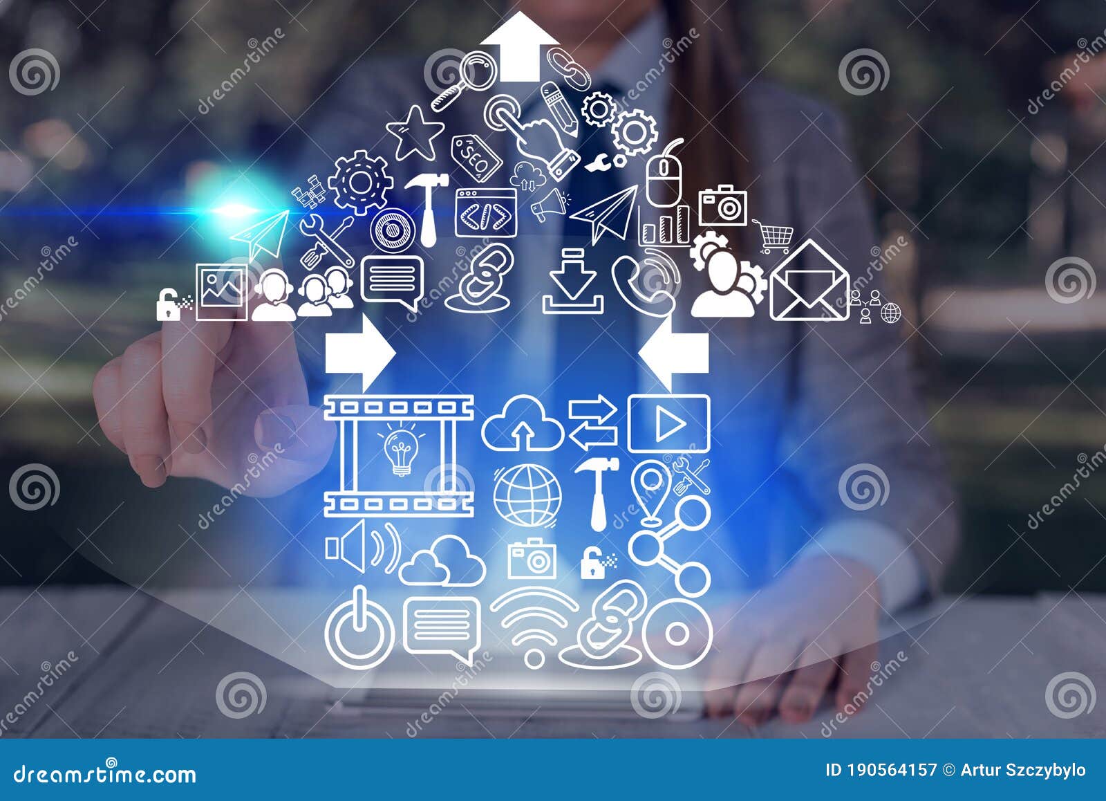 Information Computerization with Infographic Elements and Flat Icons ...