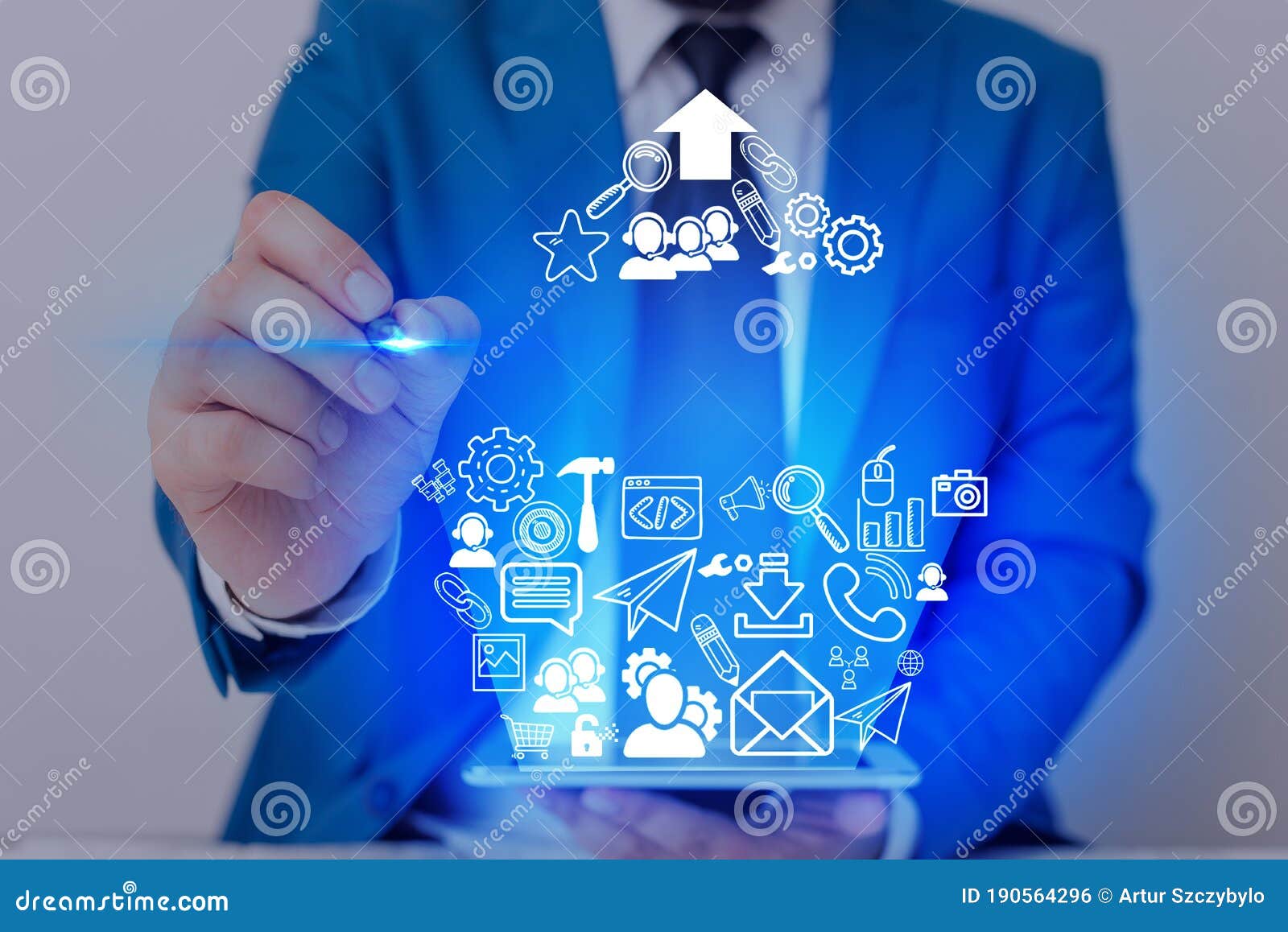 Information Computerization with Infographic Elements and Flat Icons ...