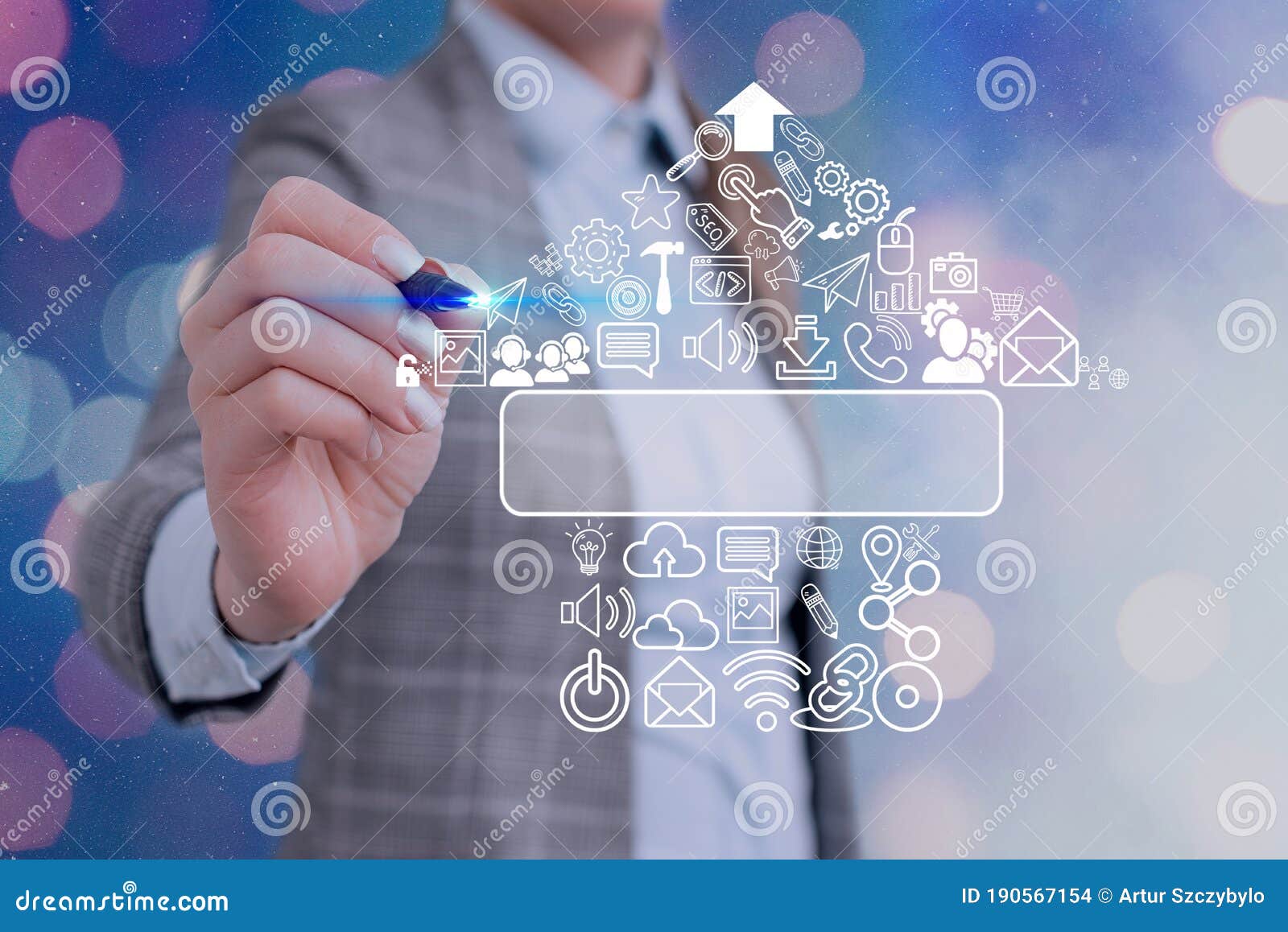 Information Computerization with Infographic Elements and Flat Icons ...