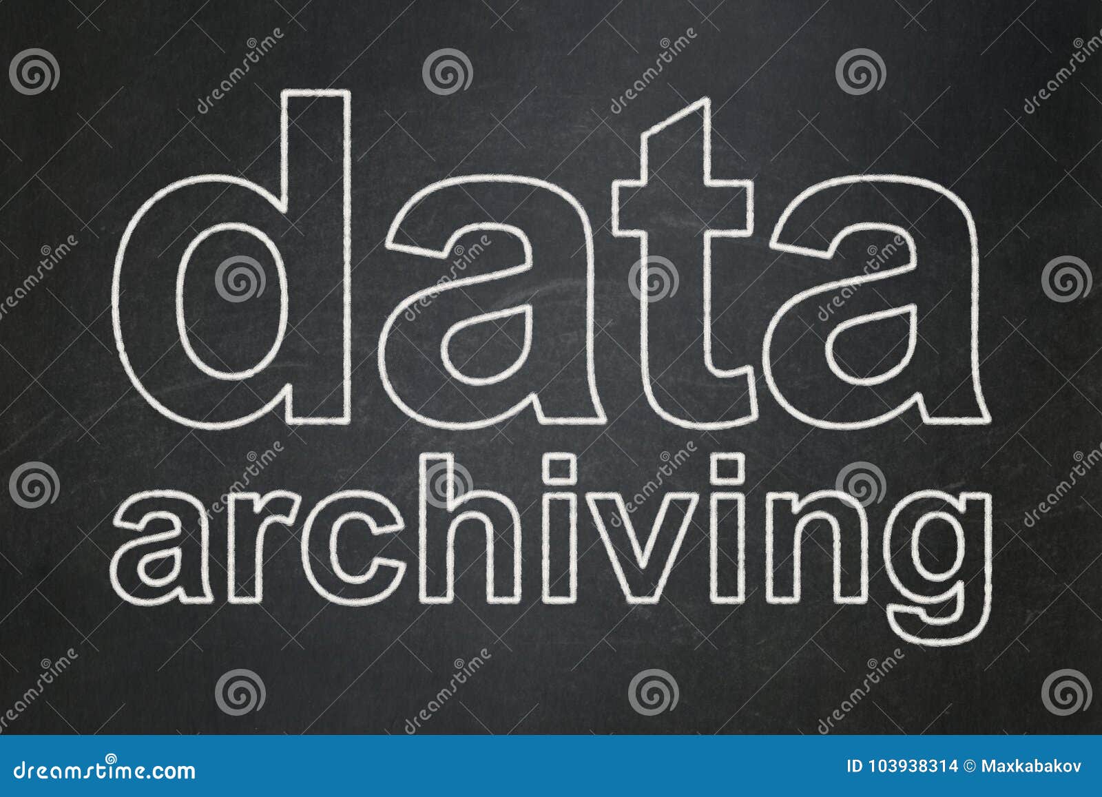Information Concept: Data Archiving on Chalkboard Background Stock ...